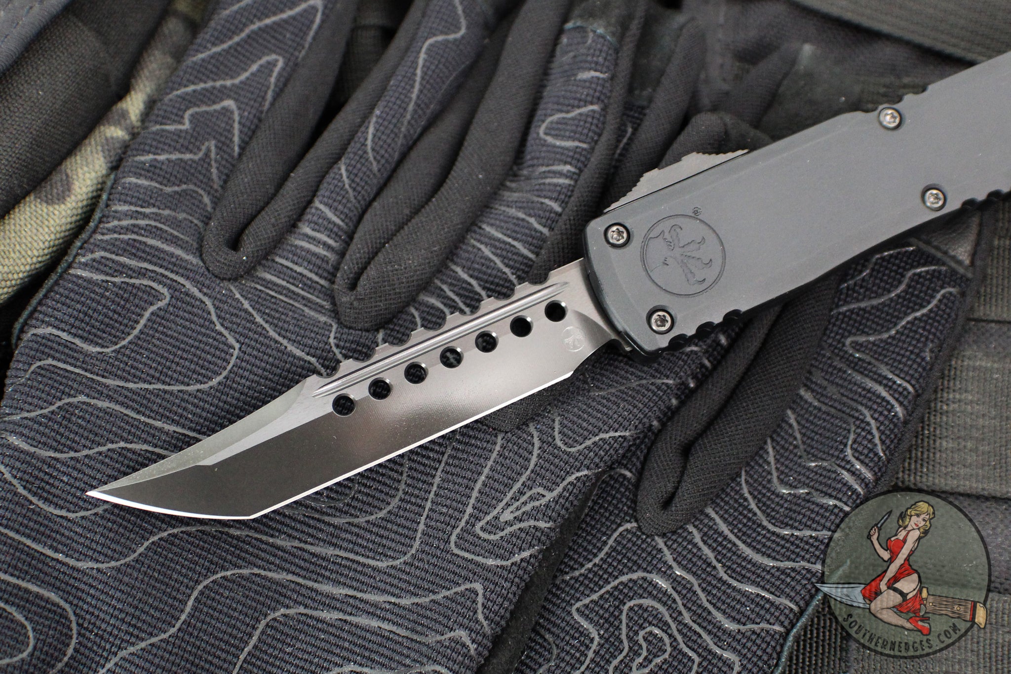Microtech Ultratech OTF Knife- GEN III ZBP- Shadow Edition- Hellhound ...