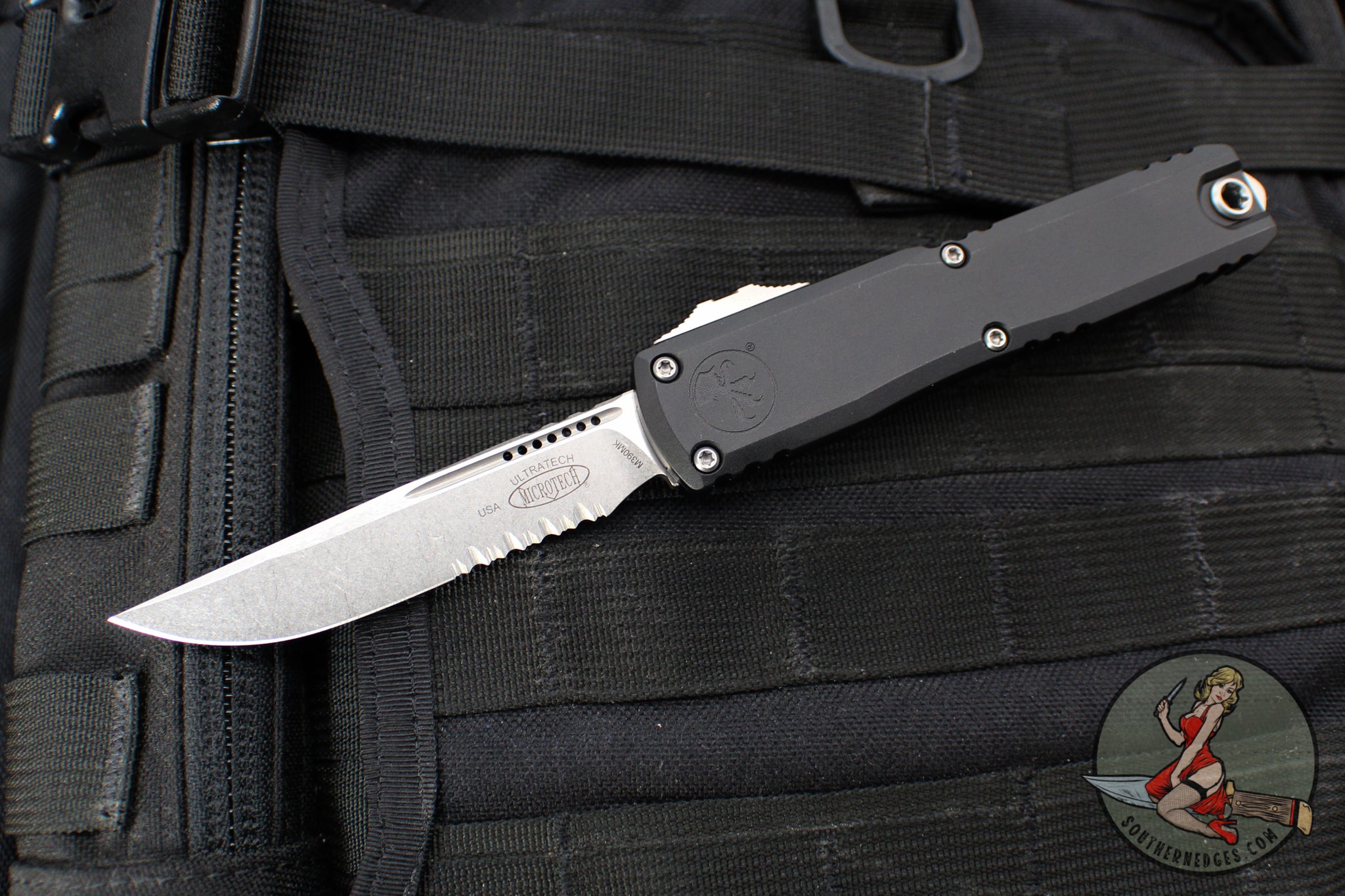 Microtech Ultratech ZBP Zero Blade Play OTF Knife- Single Edge- Black ...