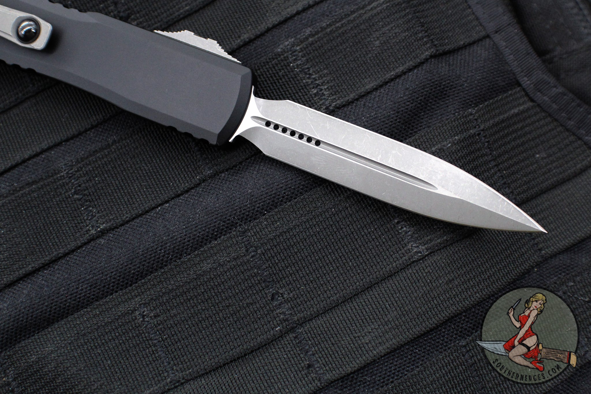 Microtech Ultratech ZBP Zero Blade Play OTF Knife- Double Edge- Black ...