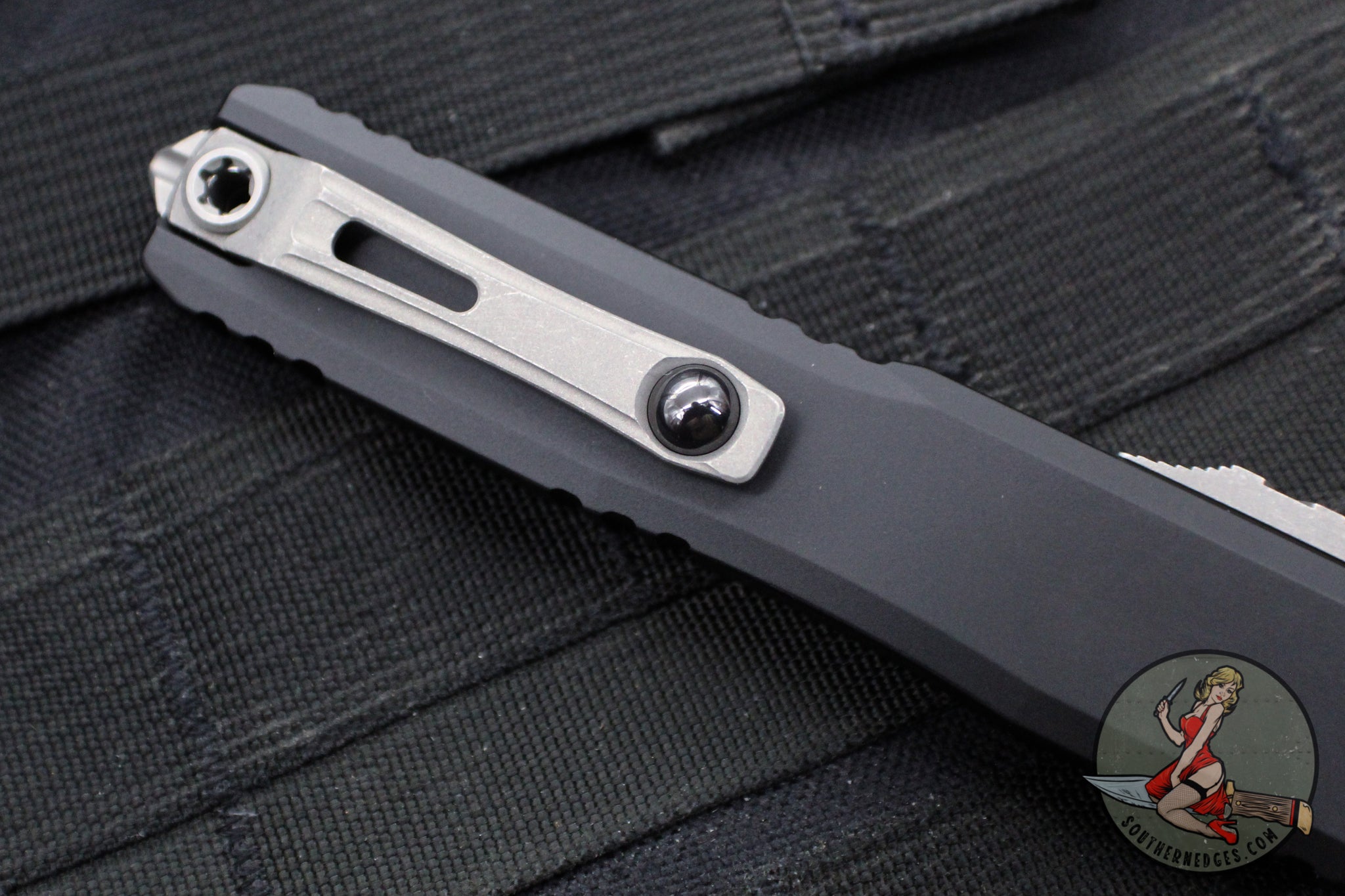 Microtech Ultratech ZBP Zero Blade Play OTF Knife- Double Edge- Black | Southern Edges