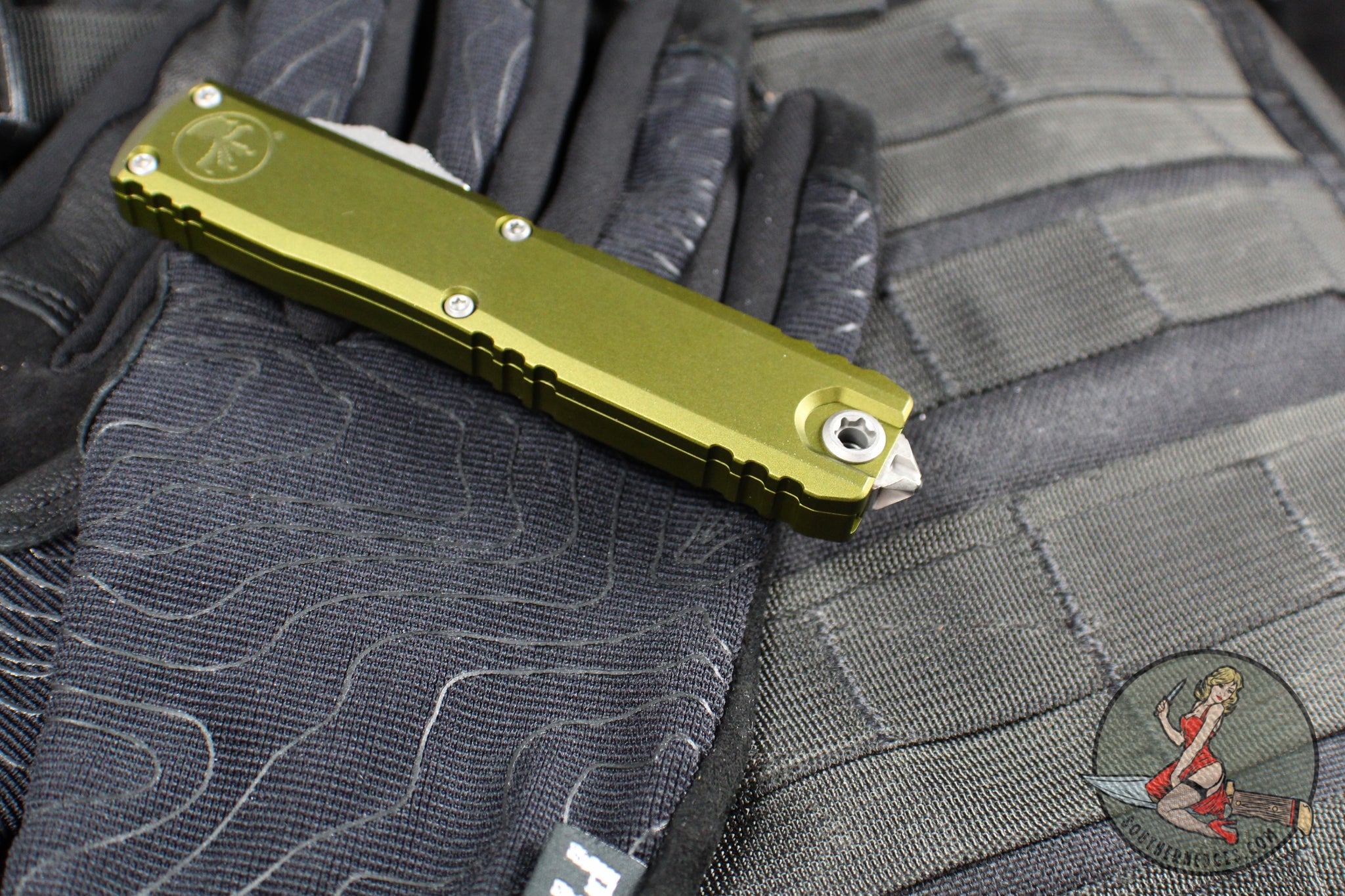Microtech Ultratech OTF Knife- GEN IV- Double Edge- OD Green Handle- A ...