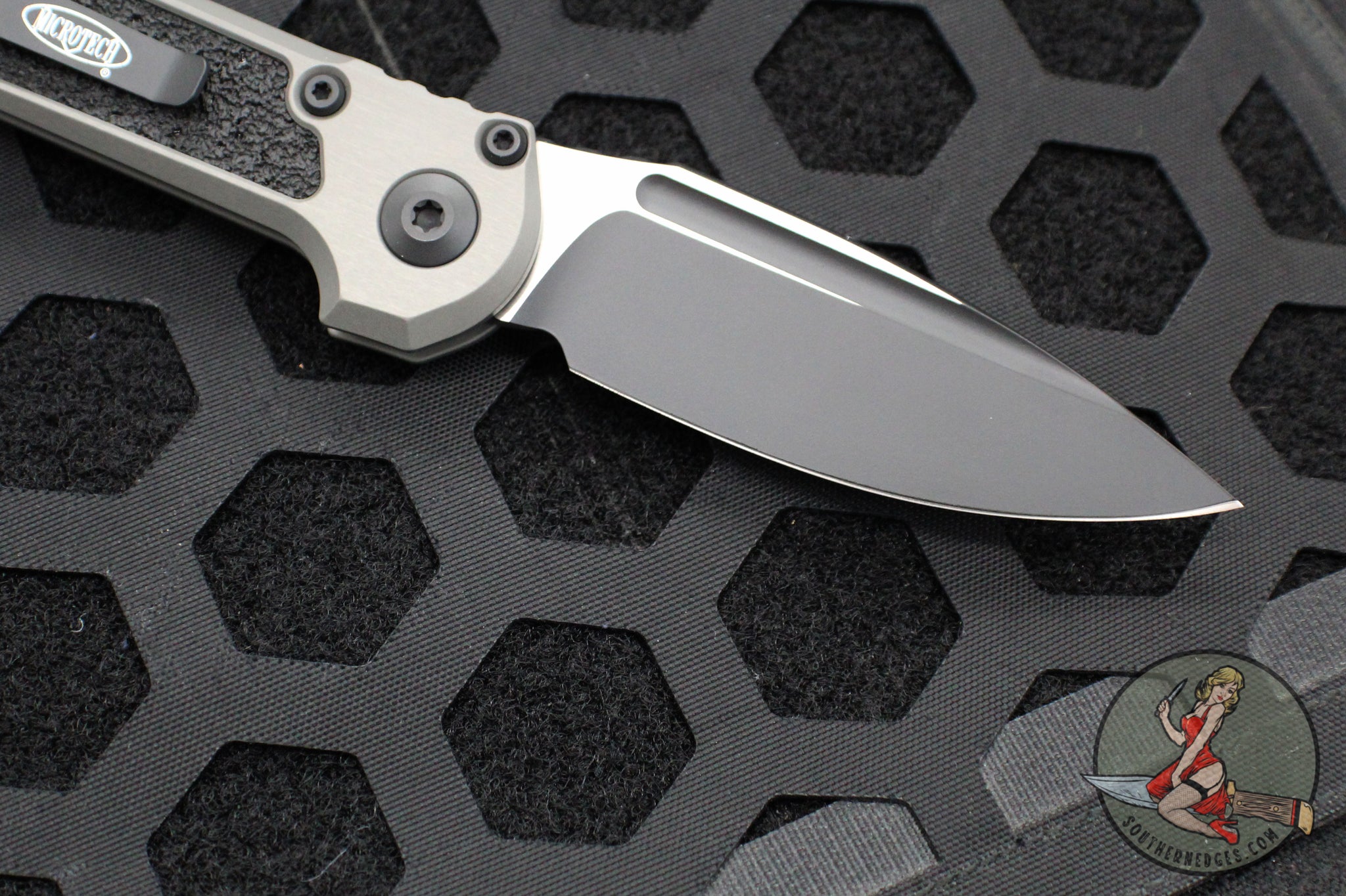 Microtech 2024 LUDT OTS Knife- Natural Color Finished Handle- Black Pl | Southern Edges