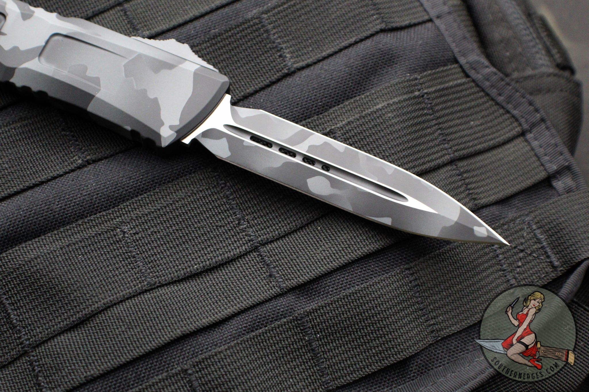 Microtech Combat Troodon Gen III OTF Knife- Double Edge- Urban Camo Fi ...