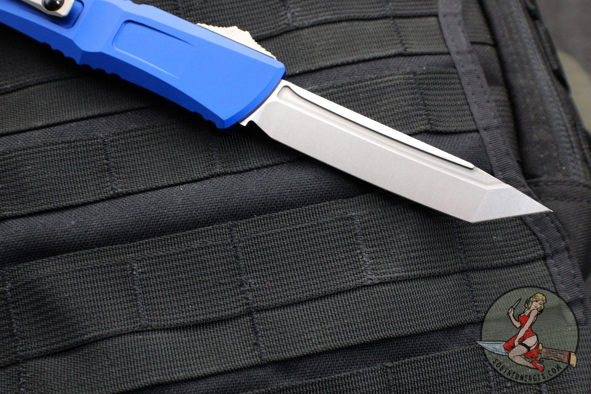 Microtech Combat Troodon Gen III OTF Knife- Tanto Edge- Navy Blue Fini | Southern Edges