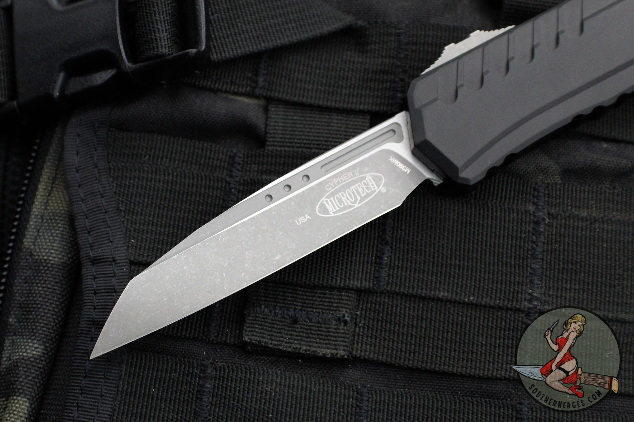 Microtech Cypher II 2024- Single Edge- Black Handle- Apocalyptic Plain | Southern Edges