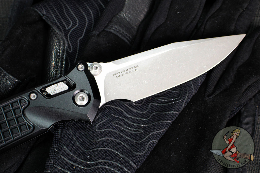 Microtech Socom Elite- Ram-Lok Manual Folder- Single Edge- Black Frag ...