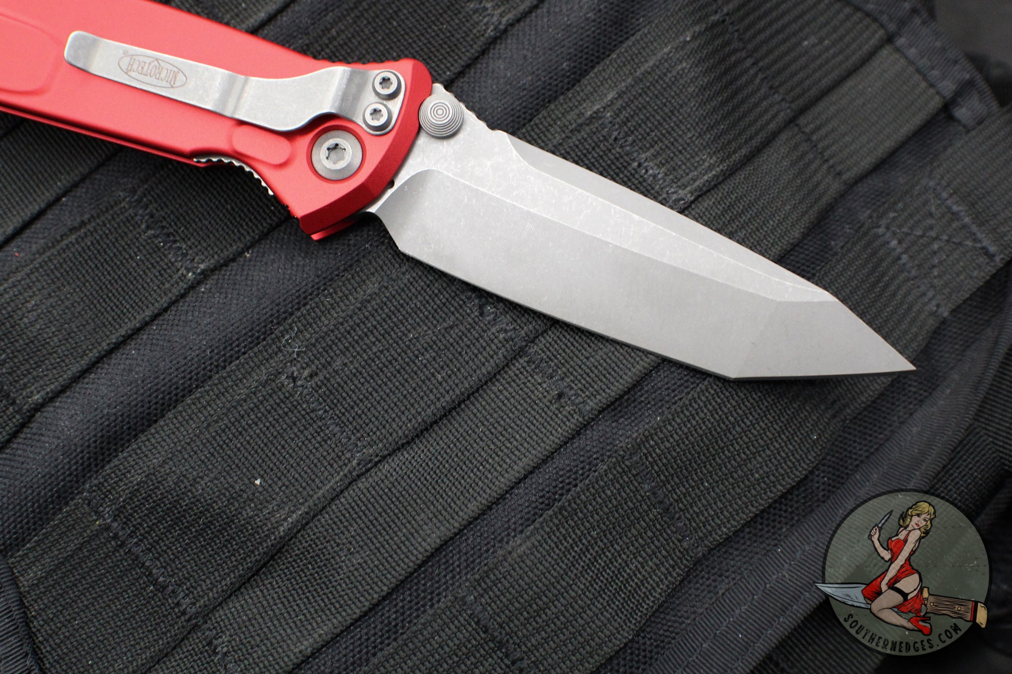 Microtech Socom Elite- Manual Folder- Tanto Edge- Red Handle- Apocalyp ...