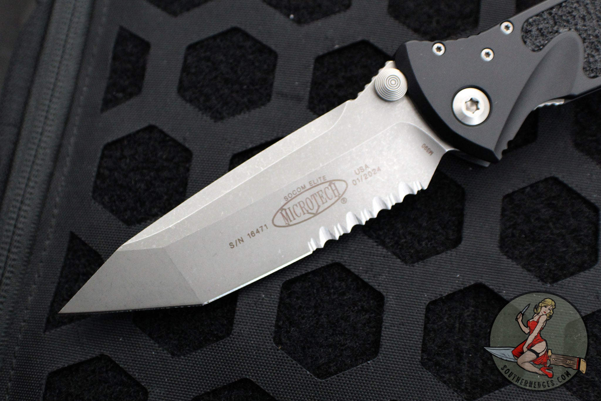 Microtech Socom Elite- Manual Folder- Tanto Edge- Black Handle- Apocal ...