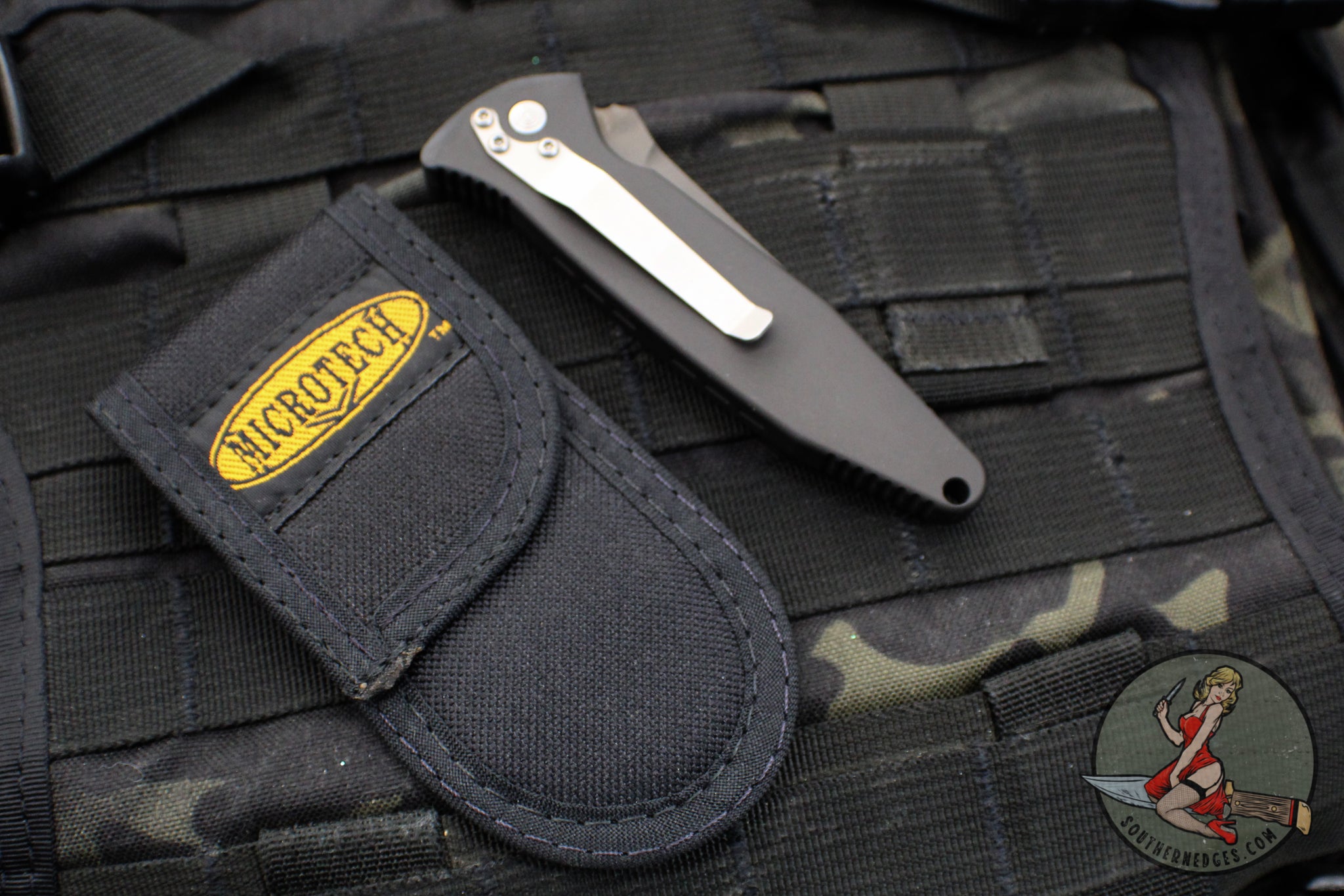 Vintage 04/2000 Microtech MINI Socom Elite- Auto- Black Handle- Black | Southern Edges