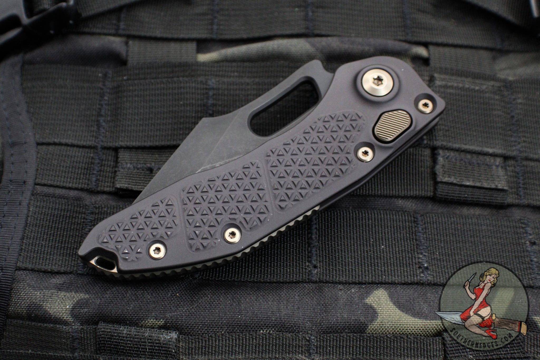 062017 Original Run Microtech Stitch Ots Auto Knife Black Handle Bl