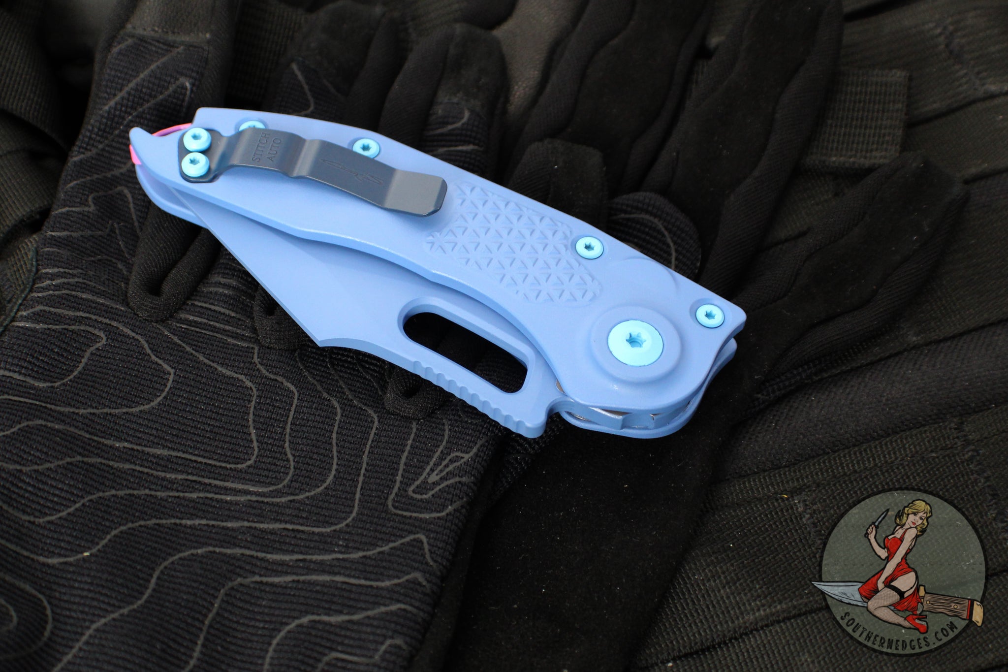 Microtech Stitch OTS Auto Knife- Lilo And Stitch- Lavender Handle- Lav ...
