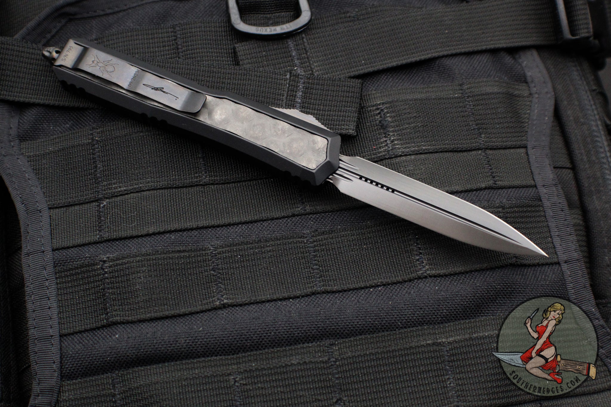 Microtech Makora- Shadow Edition- Double Edge- Black Handle- Black Met | Southern Edges