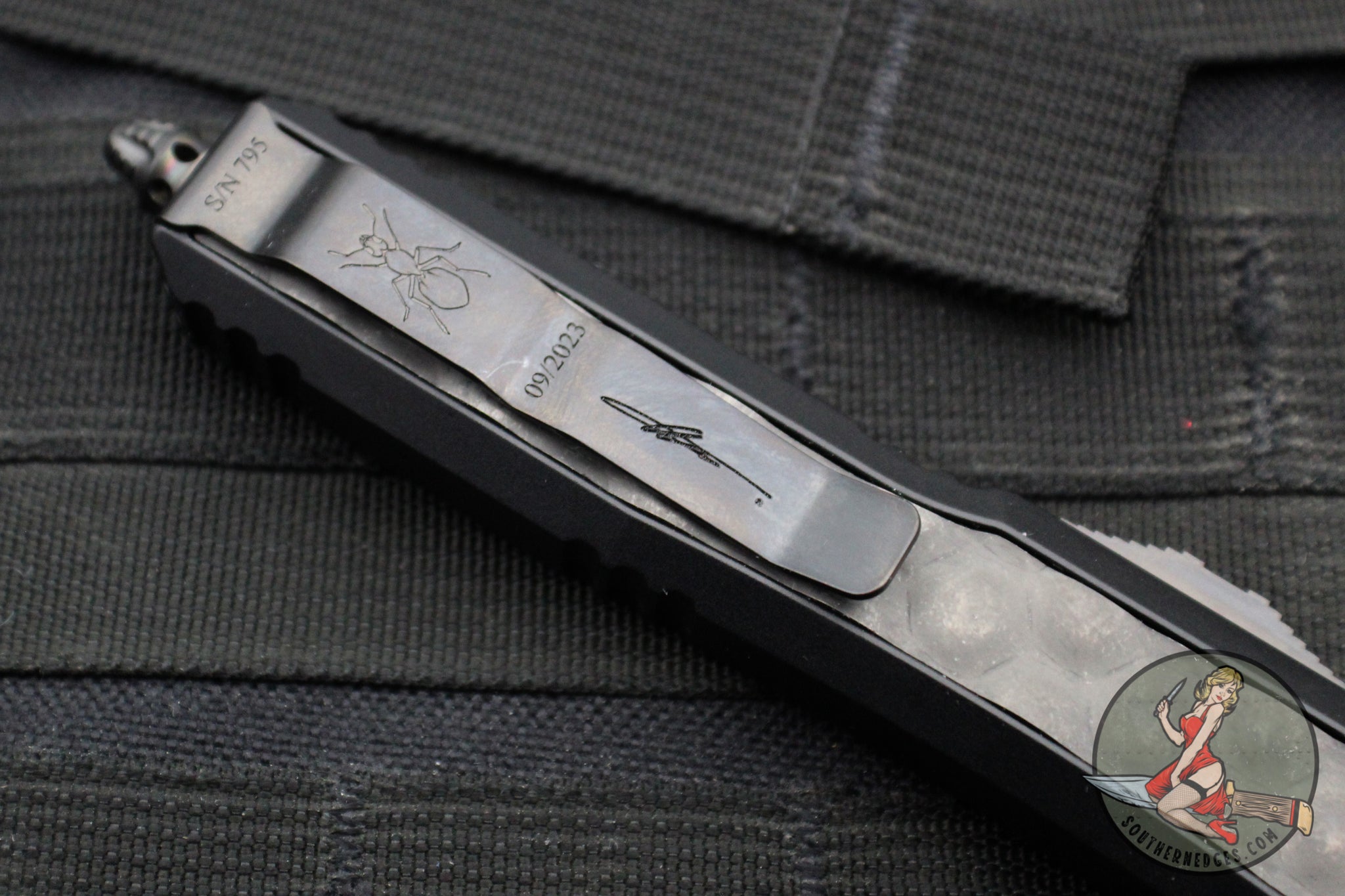 Microtech Makora- Shadow Edition- Double Edge- Black Handle- Black Met ...