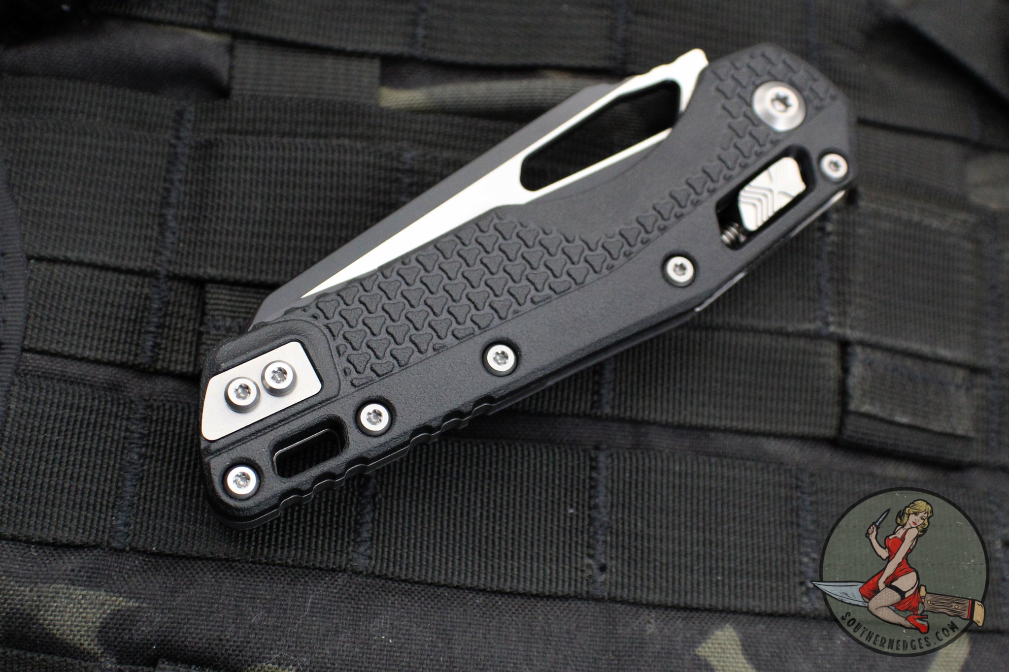 Microtech Knives- M.S.I. Ram-Lok Folder- Black Tri-Grip Injection Mold ...