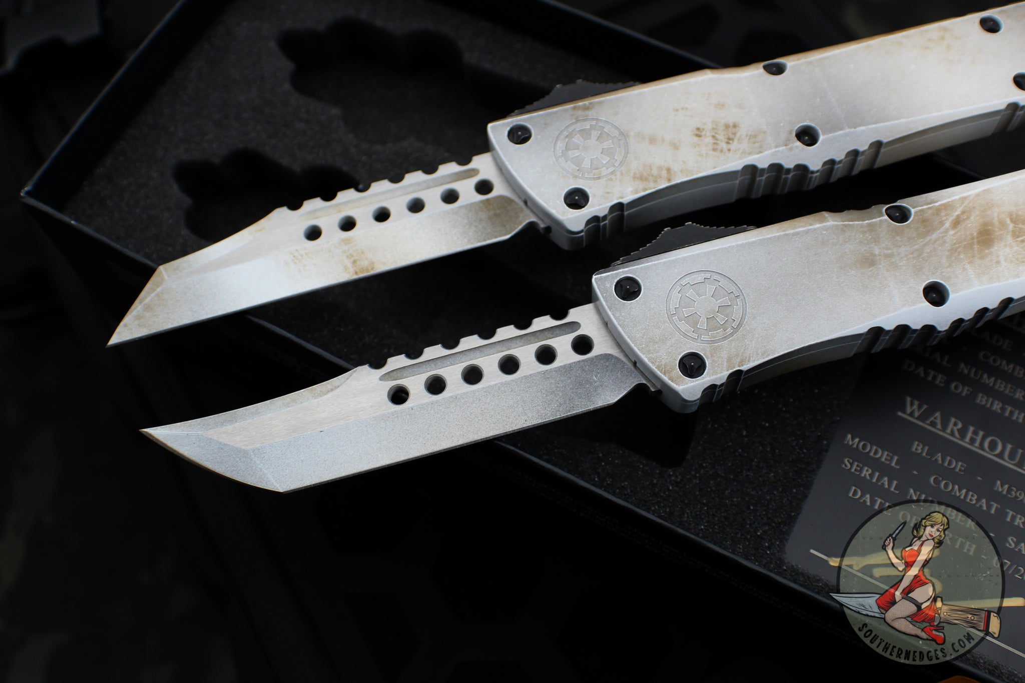 Microtech Combat Troodon OTF Knife Set- Hellhound And Warhound Edge- S ...