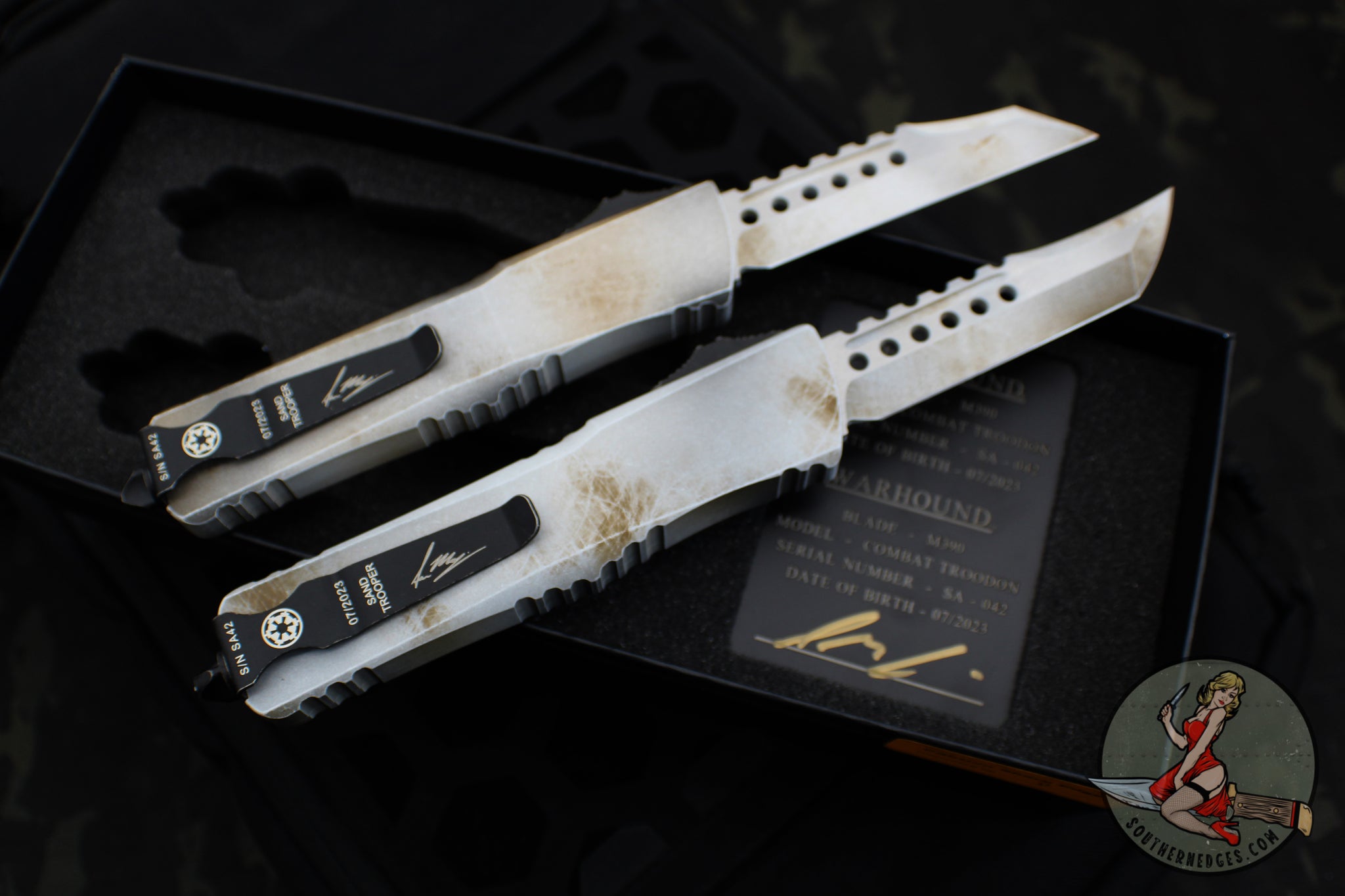 Microtech Combat Troodon OTF Knife Set- Hellhound And Warhound Edge- S ...