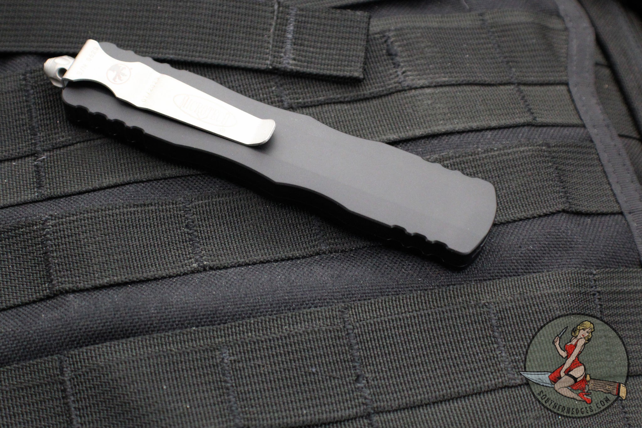 Microtech Dirac Delta OTF Knife- Double Edge- Black Handle- Apocalypti ...