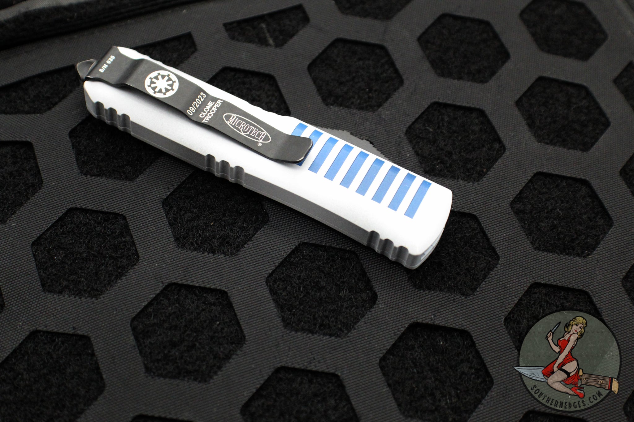 Microtech UTX-85 OTF Knife- Clone Trooper- Double Edge- Plain Edge 232 ...