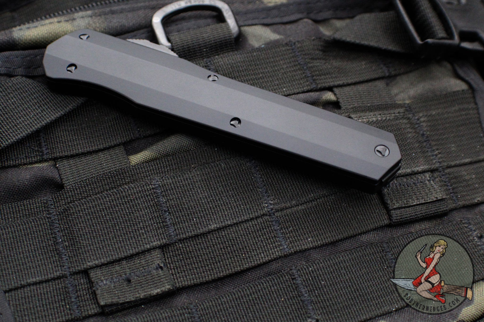 Microtech 2018 Cypher OTF Knife- SMOOTH Body- Tactical- Double Edge- B ...