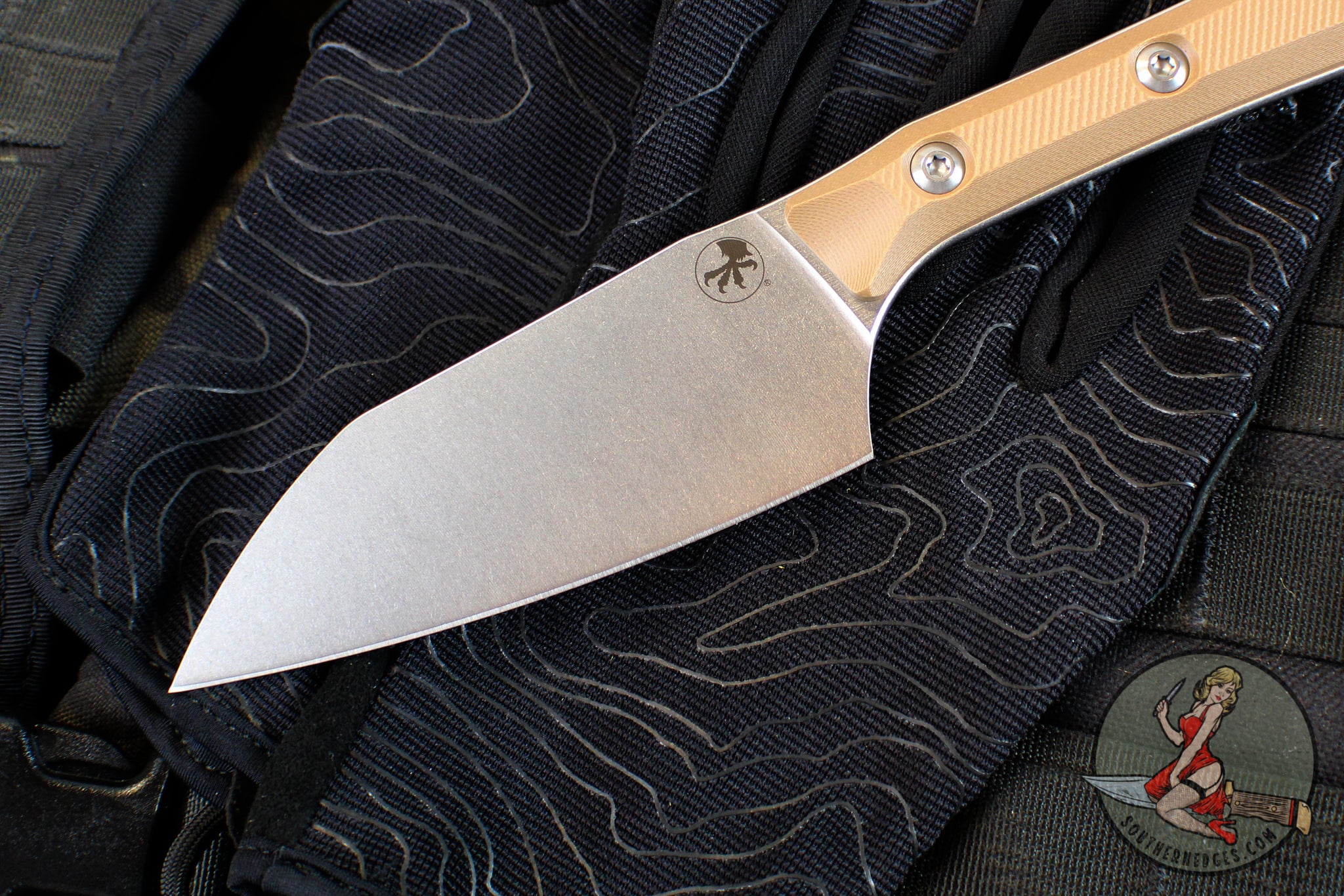 Microtech Cutlery- Santoku 4.2"- Various G-10 Handles- Stonewash Blade ...