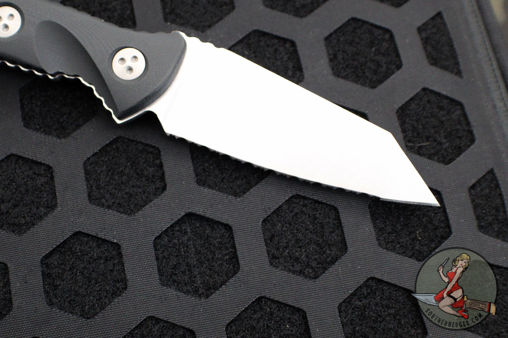 Microtech Socom Alpha- Mini- Warcom Edge- Stonewash Full Serrated Edge ...