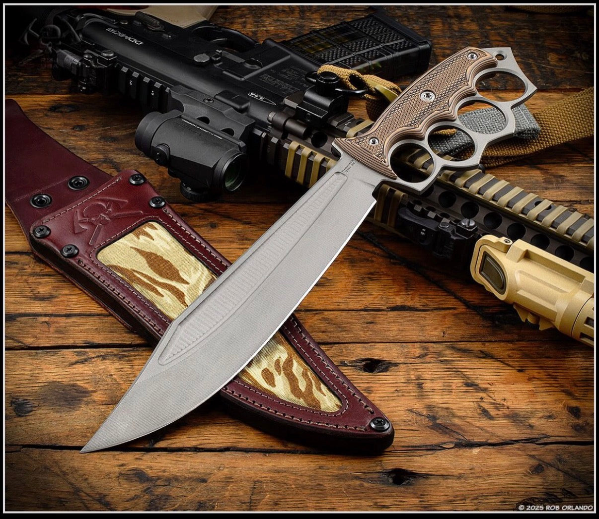RMJ Marauder- Knuckle Duster Trench Bowie Knife- Savage Stainless Fini ...
