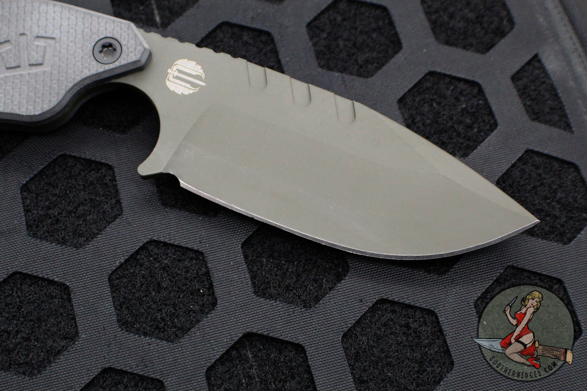 Blackside Customs/Strider Knives SLCC Fixed Blade- Drop Point Edge- Ca ...
