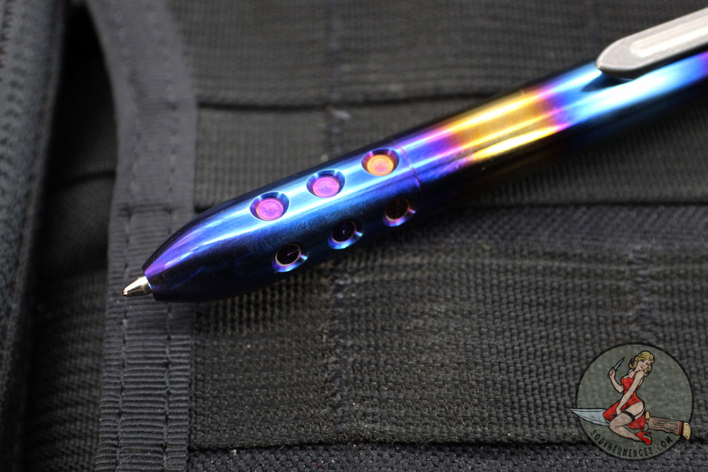Blackside Customs Titanium Pen - Flamed and Polished v6 | Southern Edges