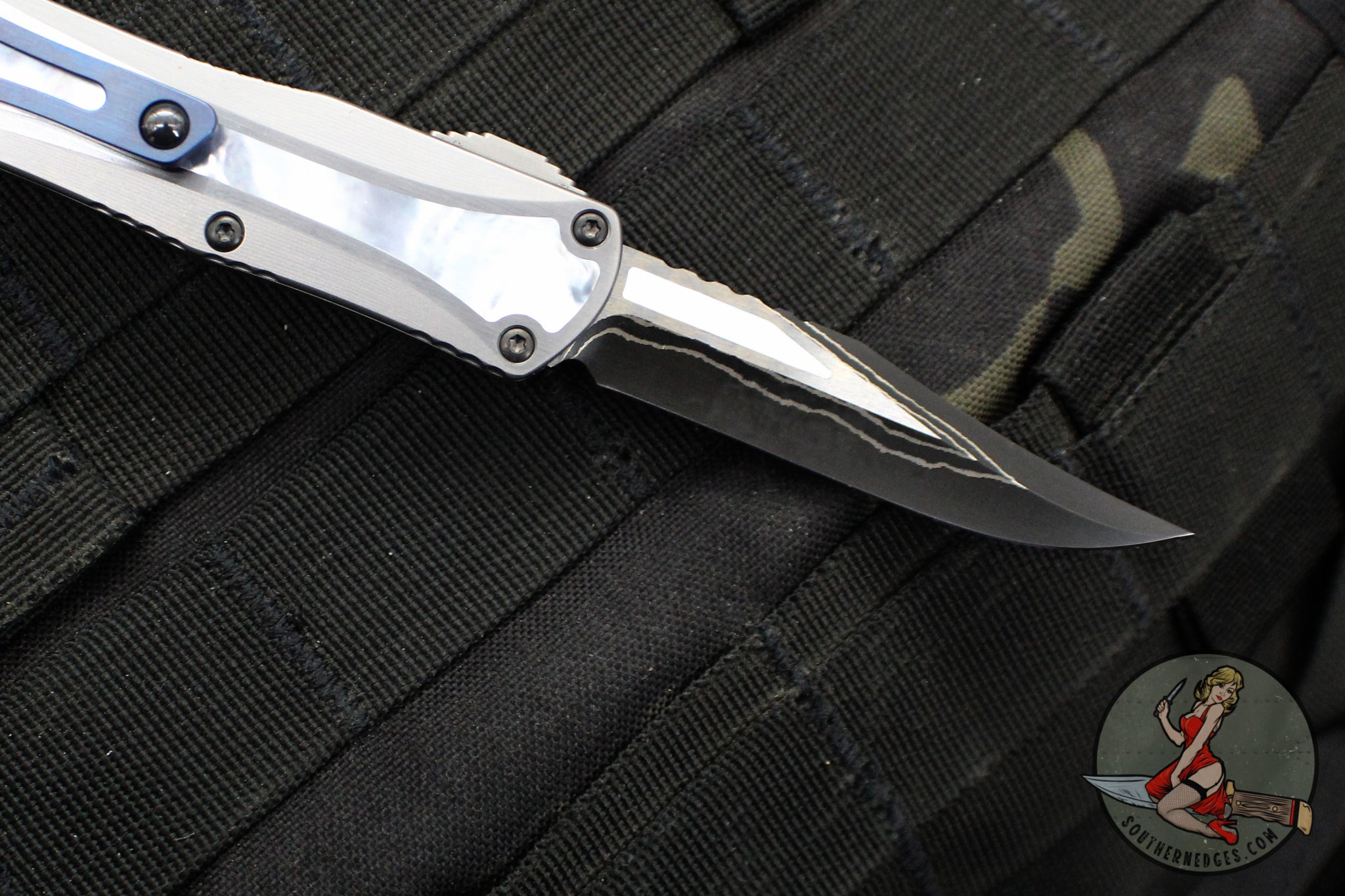 Heretic Custom Manticore-S OTF Knife- Bowie Edge- Stainless Steel Chas ...