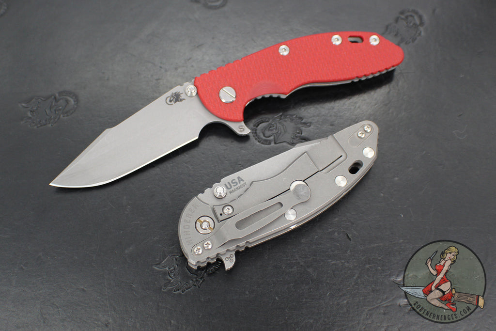 Hinderer XM-18 3.5"- Skinny Harpoon Spanto- Working Finish Titanium An ...
