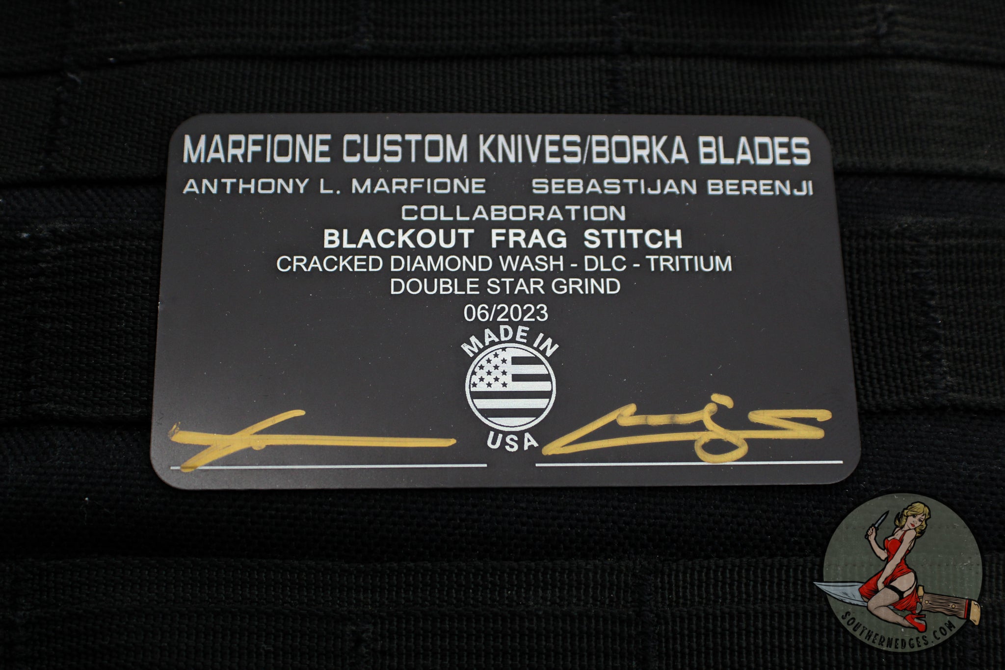 Borka- Marfione Custom Stitch- DLC Finished Frag Pattern Titanium Hand ...