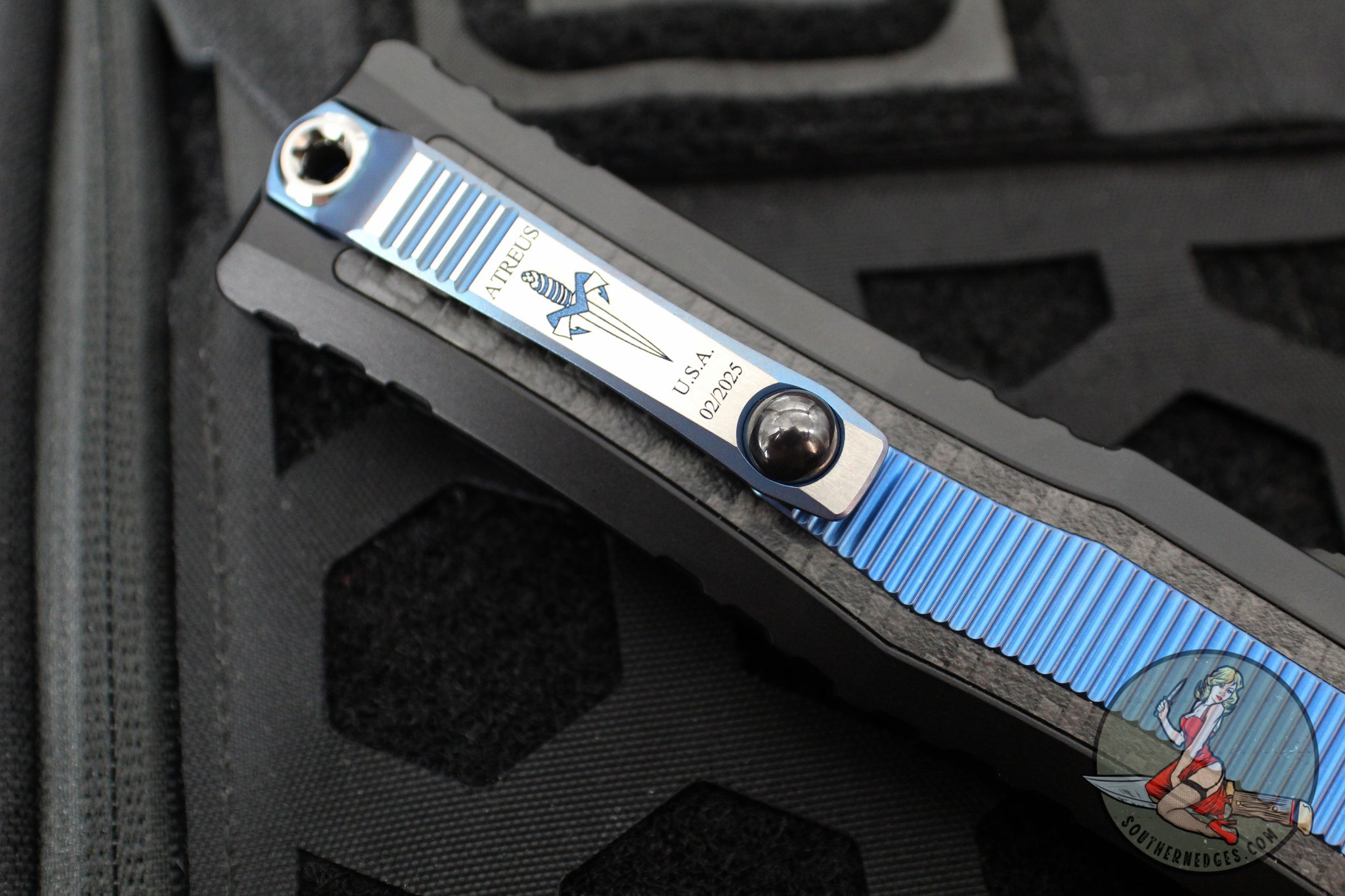 Marfione Custom Atreus- Zero Blade Play- Double Edge- Black Hefted Alu ...