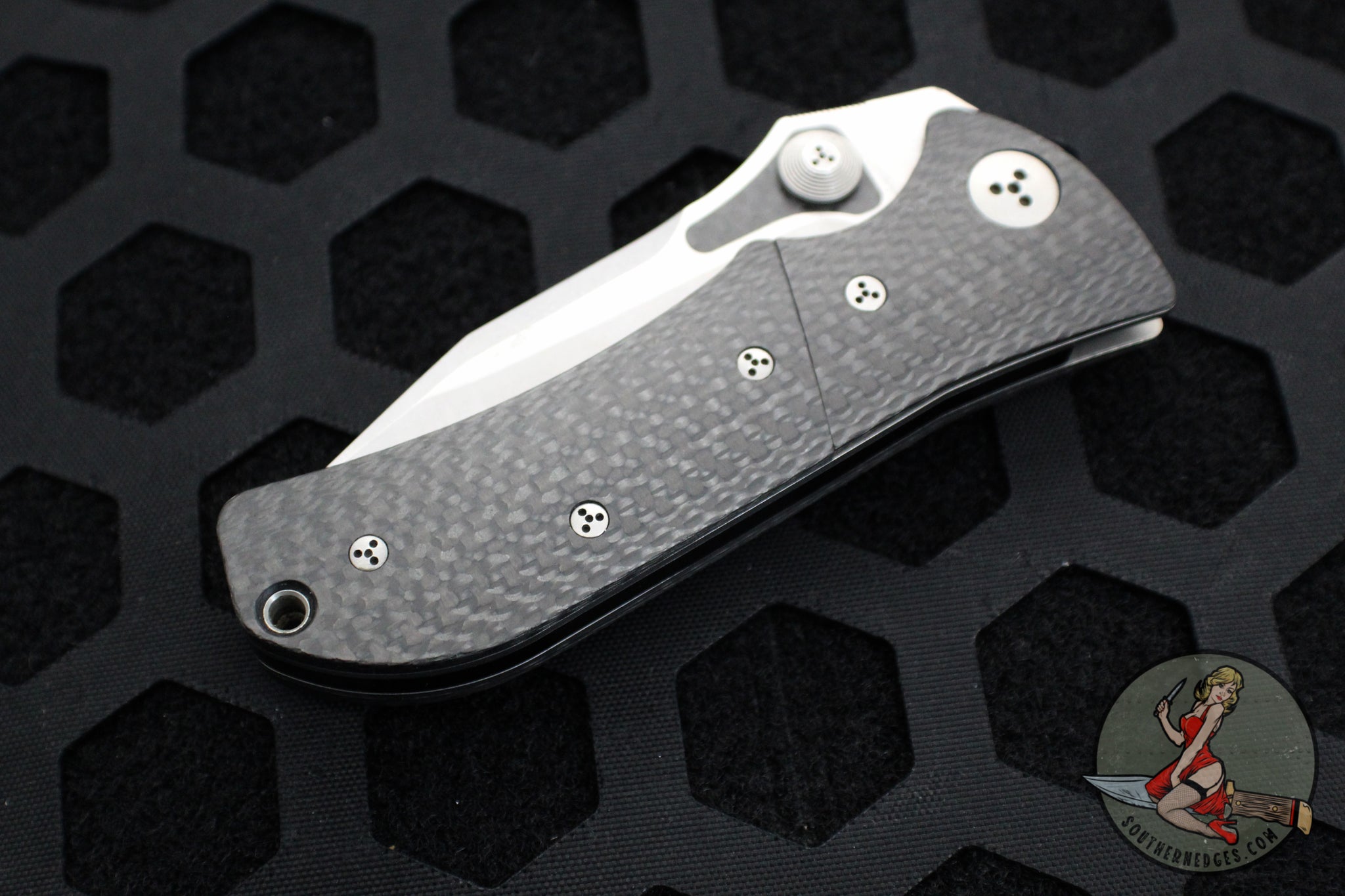 Vintage 04/2004 Microtech MTX-2 Dual Action Knife- One Piece Carbon Fi ...