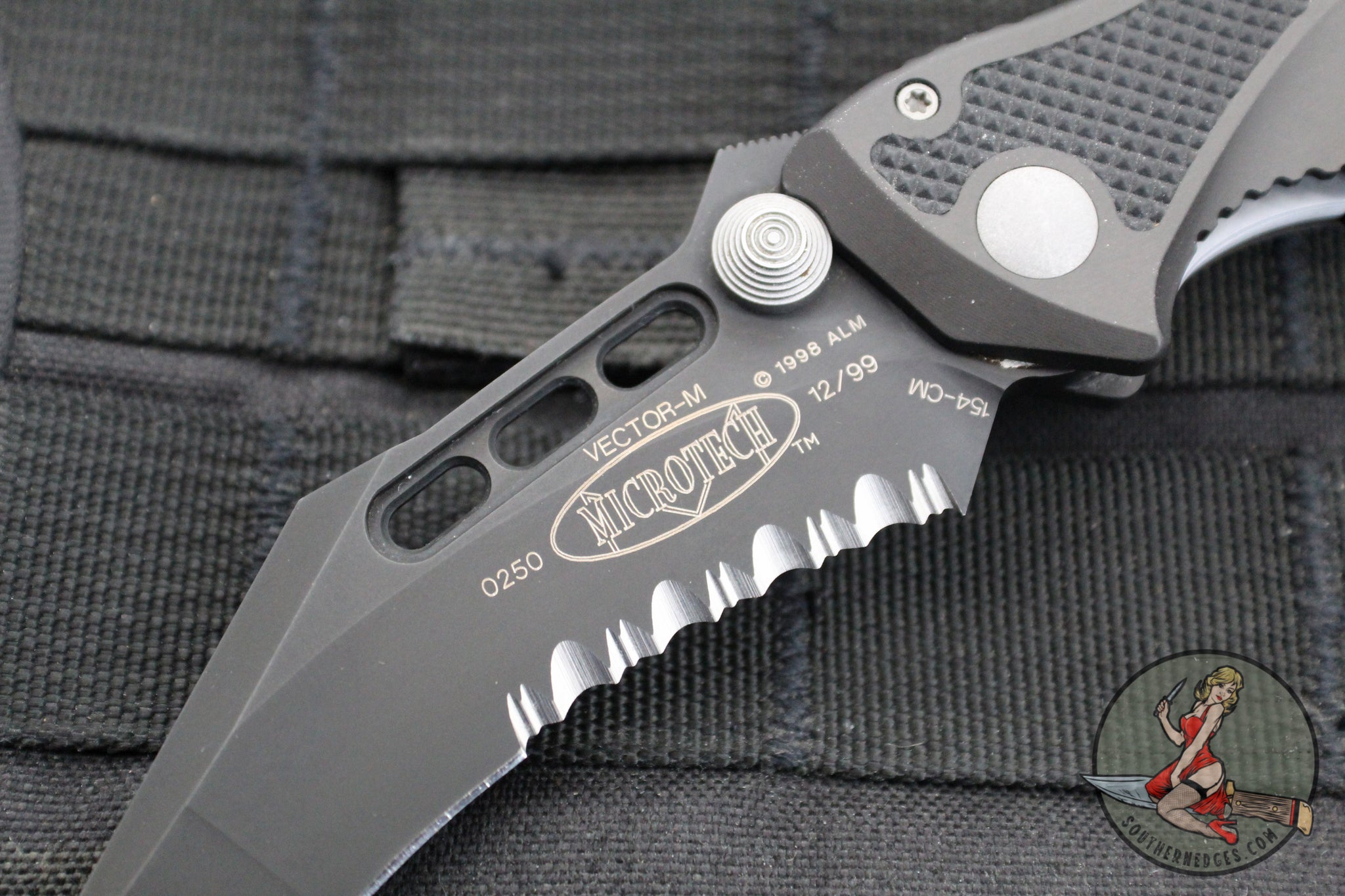 Vintage 12/1999 Microtech Vector- Manual- Black Handle- Black Part Ser ...