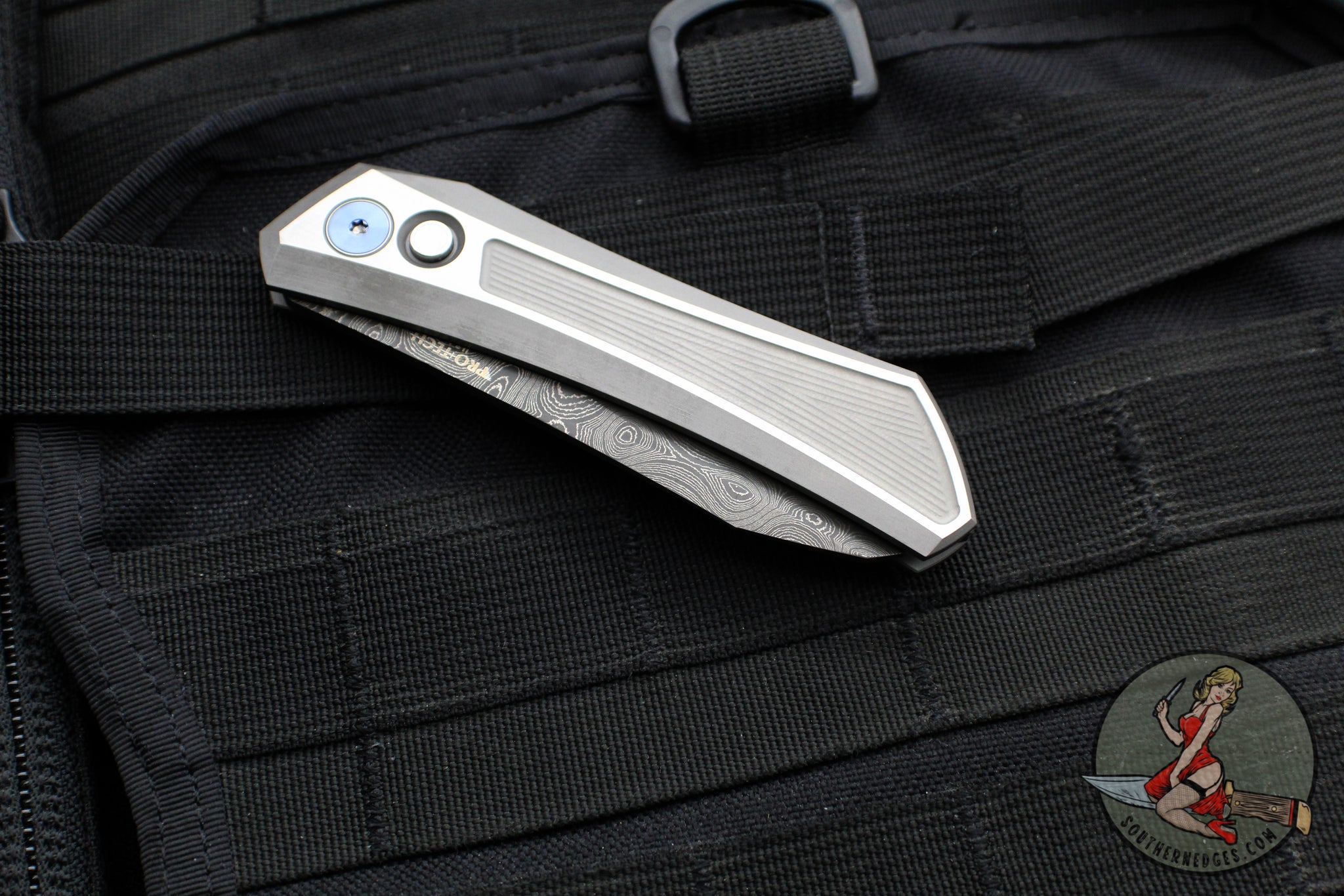 Protech 2024 Custom Auto Oligarch - Stainless Steel Handle - Black Lip ...