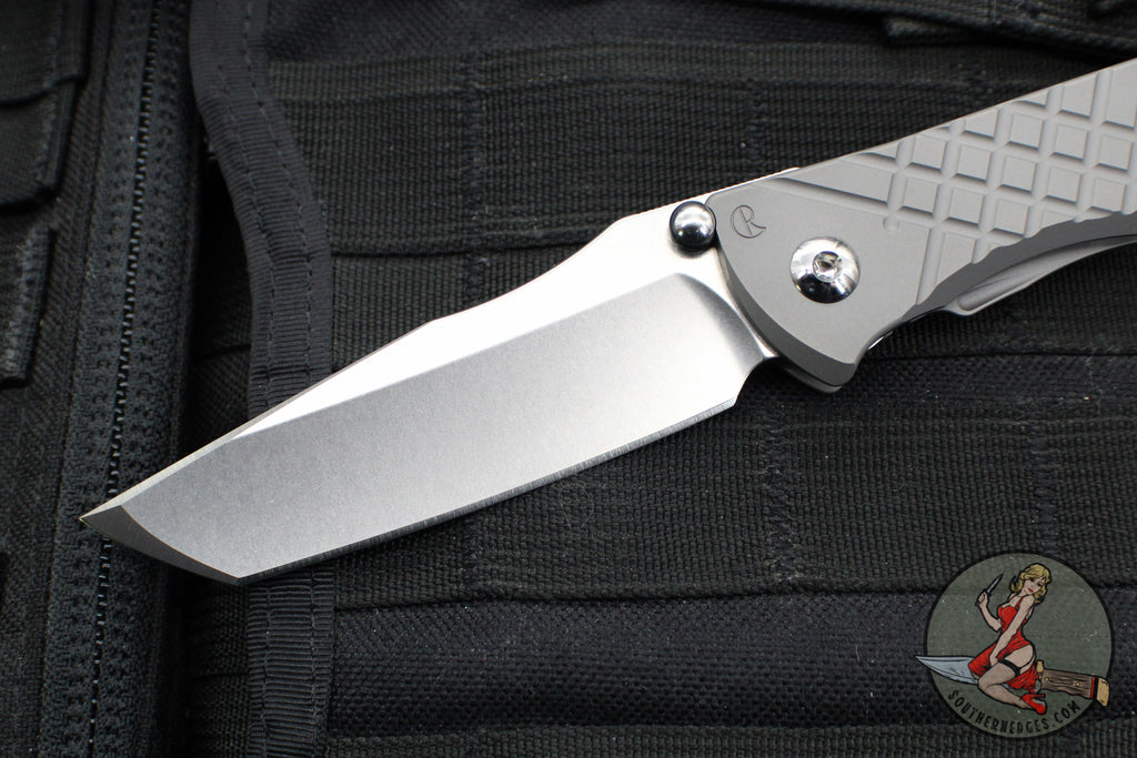 Chris Reeve Umnumzaan- Tanto Edge- Glass Blasted Titanium Handle-Stone ...