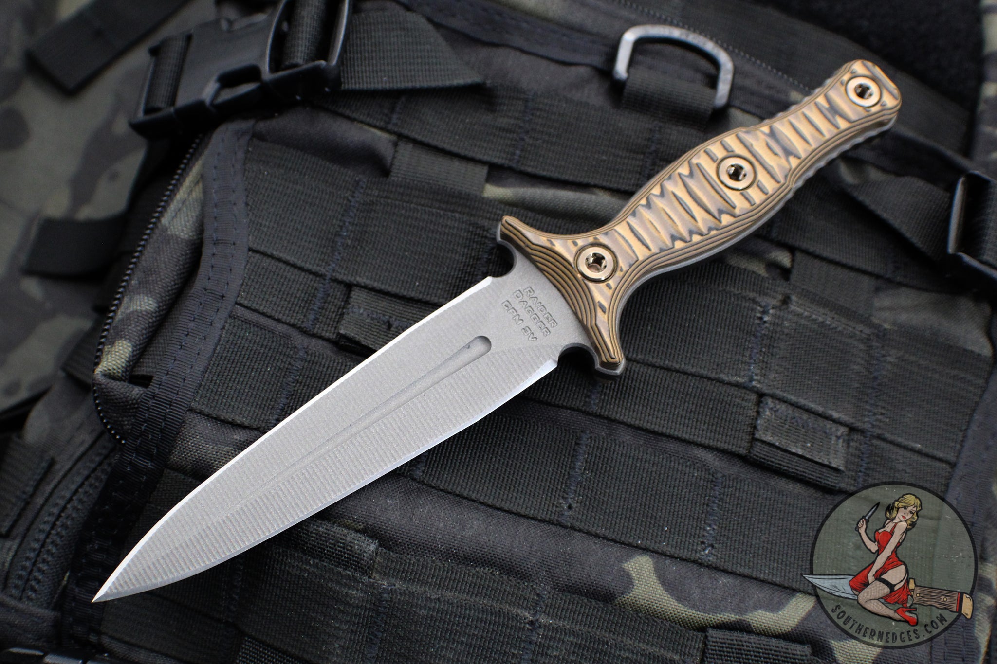 RMJ Tactical Raider Dagger Fixed Blade Combat Knife- Tungsten Finish ...