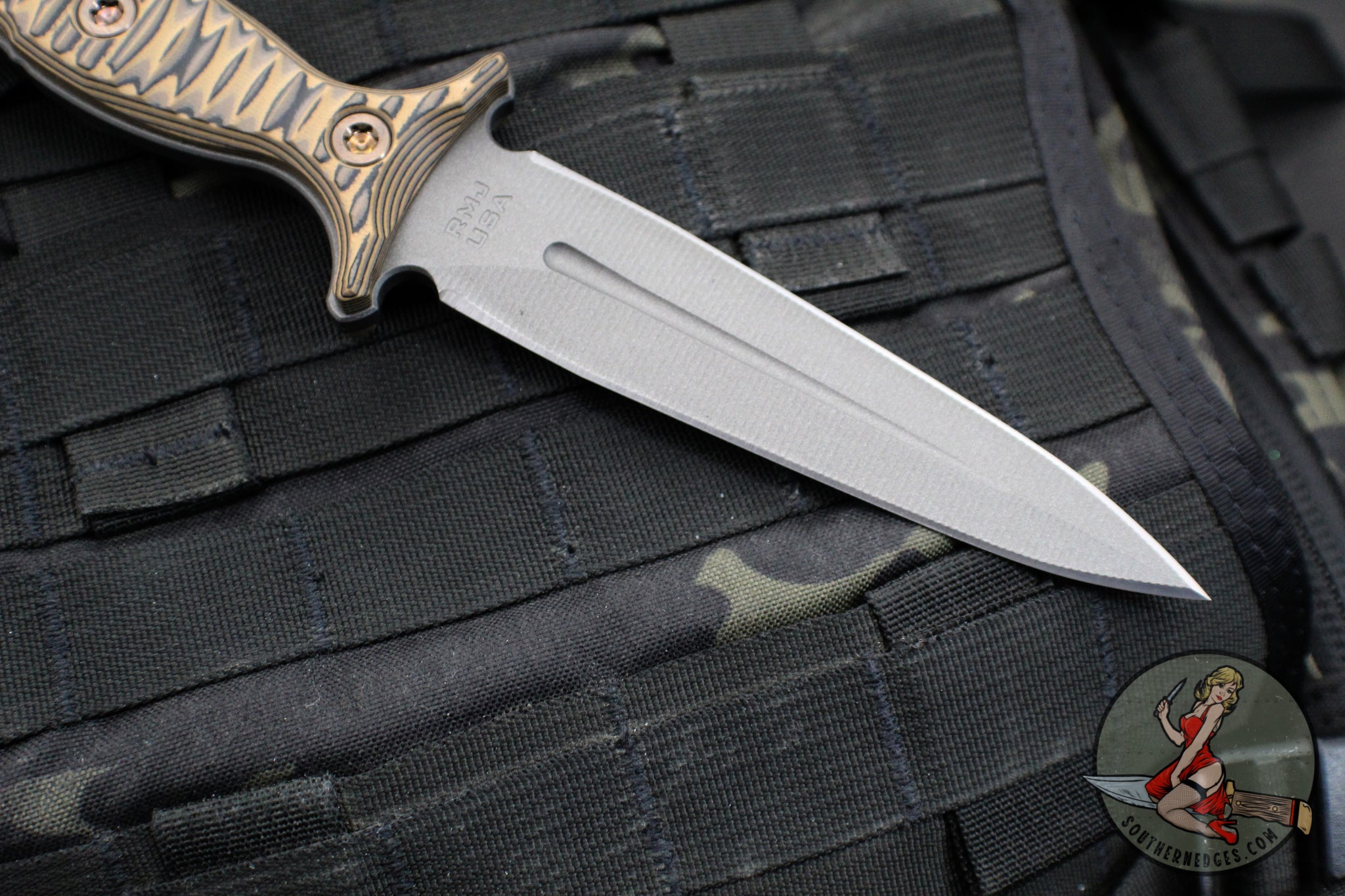 RMJ Tactical Raider Dagger Fixed Blade Combat Knife- Tungsten Finish ...