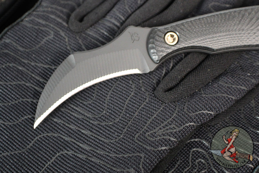 RMJ Gym Rat- Small EDC/Neck Knife- Graphite Black Finished- Black G-10 ...