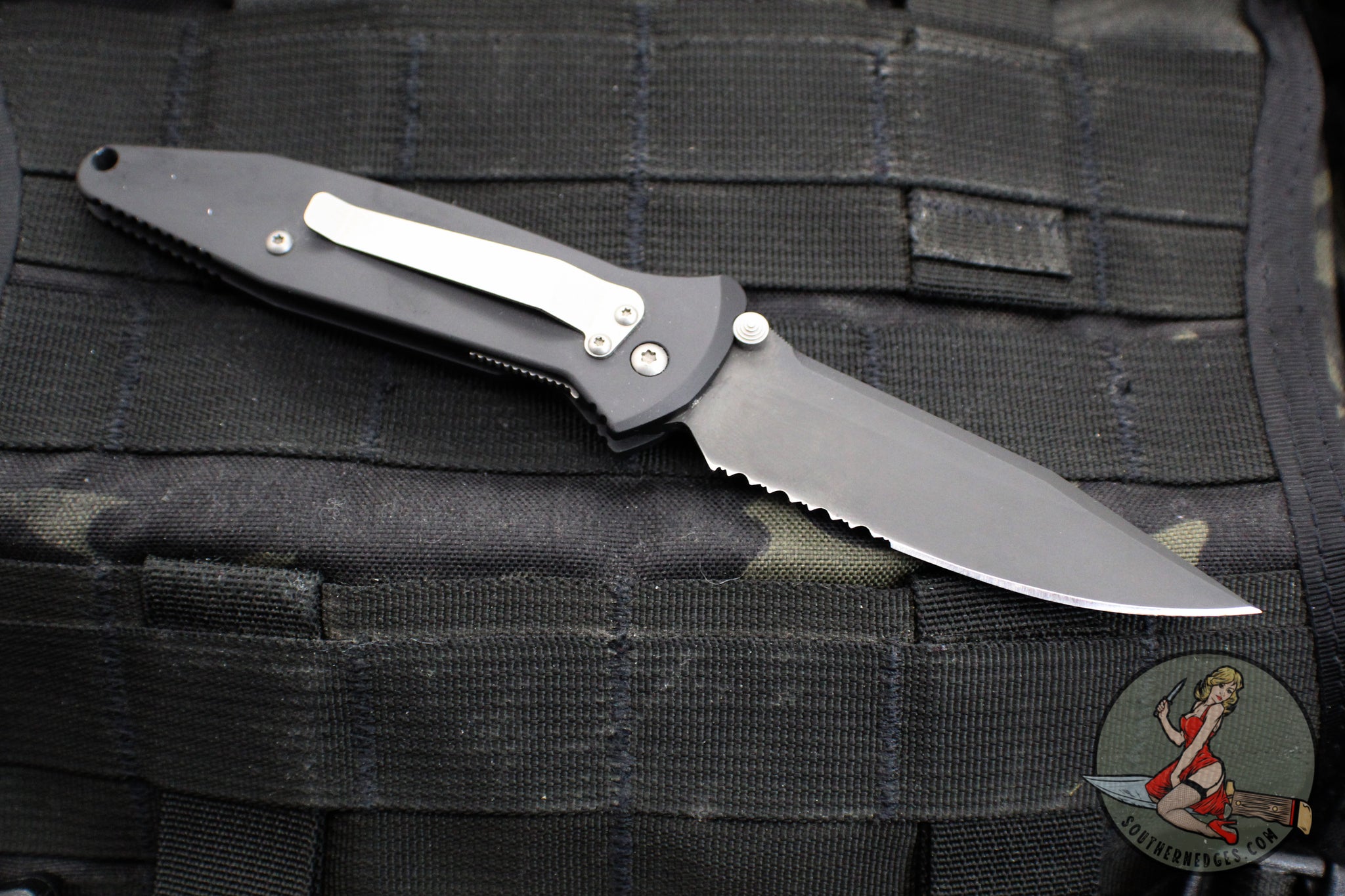 Vintage 10/1998 Microtech MINI Socom Elite- Manual- Black Handle- Blac ...