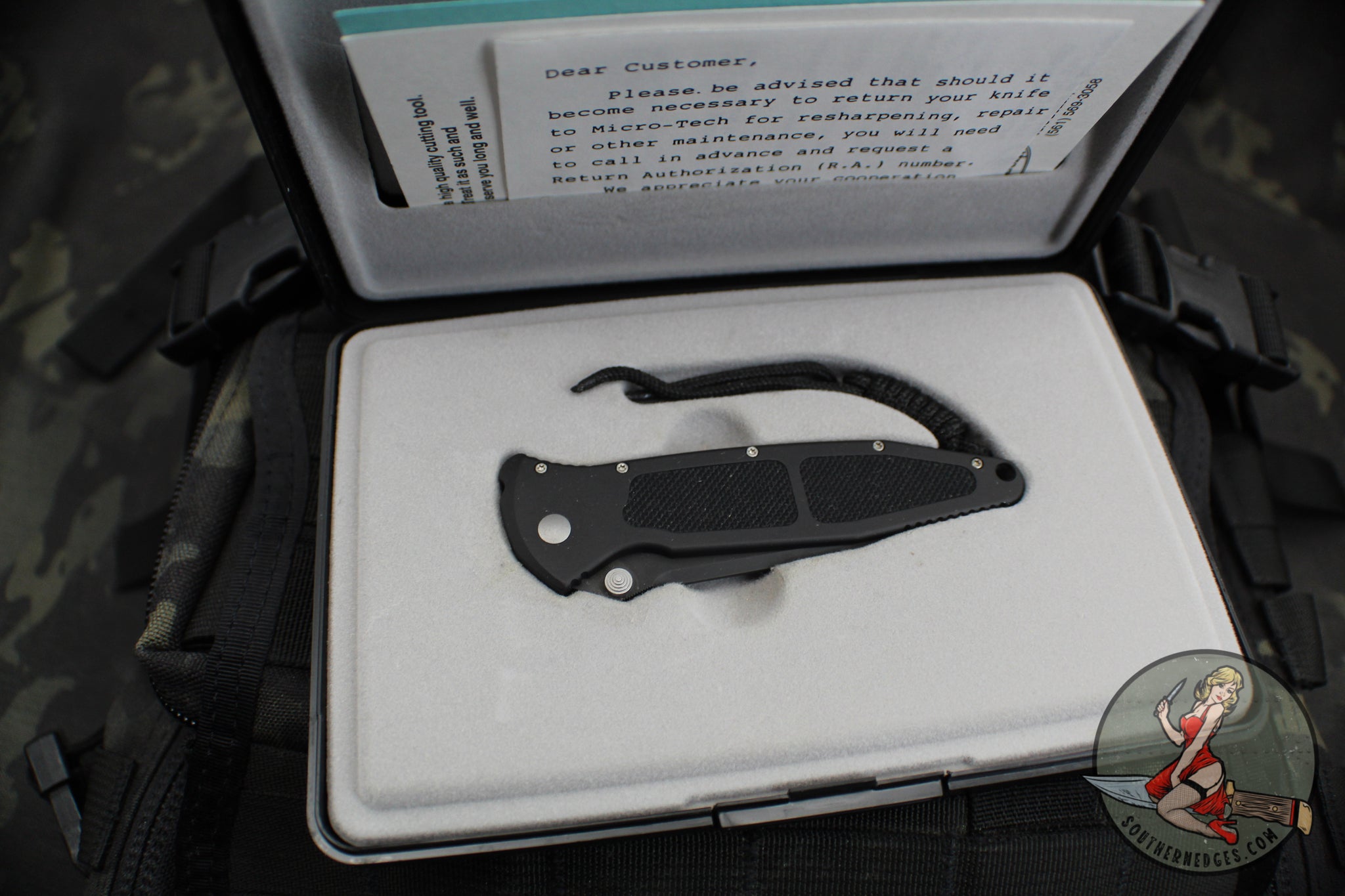 Vintage 10/1998 Microtech MINI Socom Elite- Manual- Black Handle- Blac ...