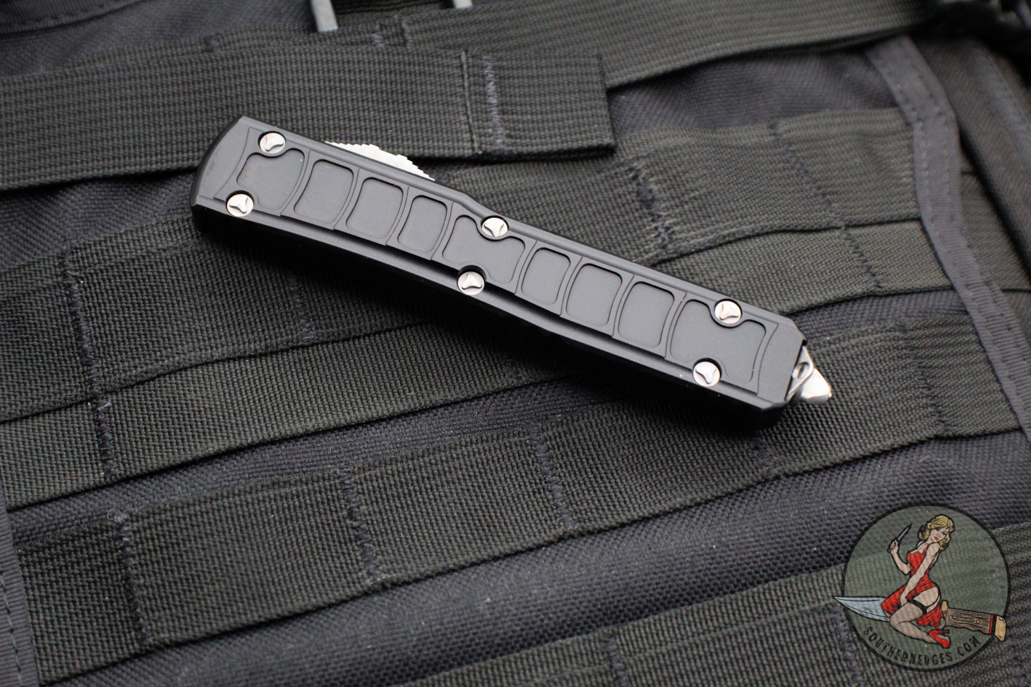 Microtech Ultratech II OTF Knife- Stepped Chassis- Double Edge- Black | Southern Edges