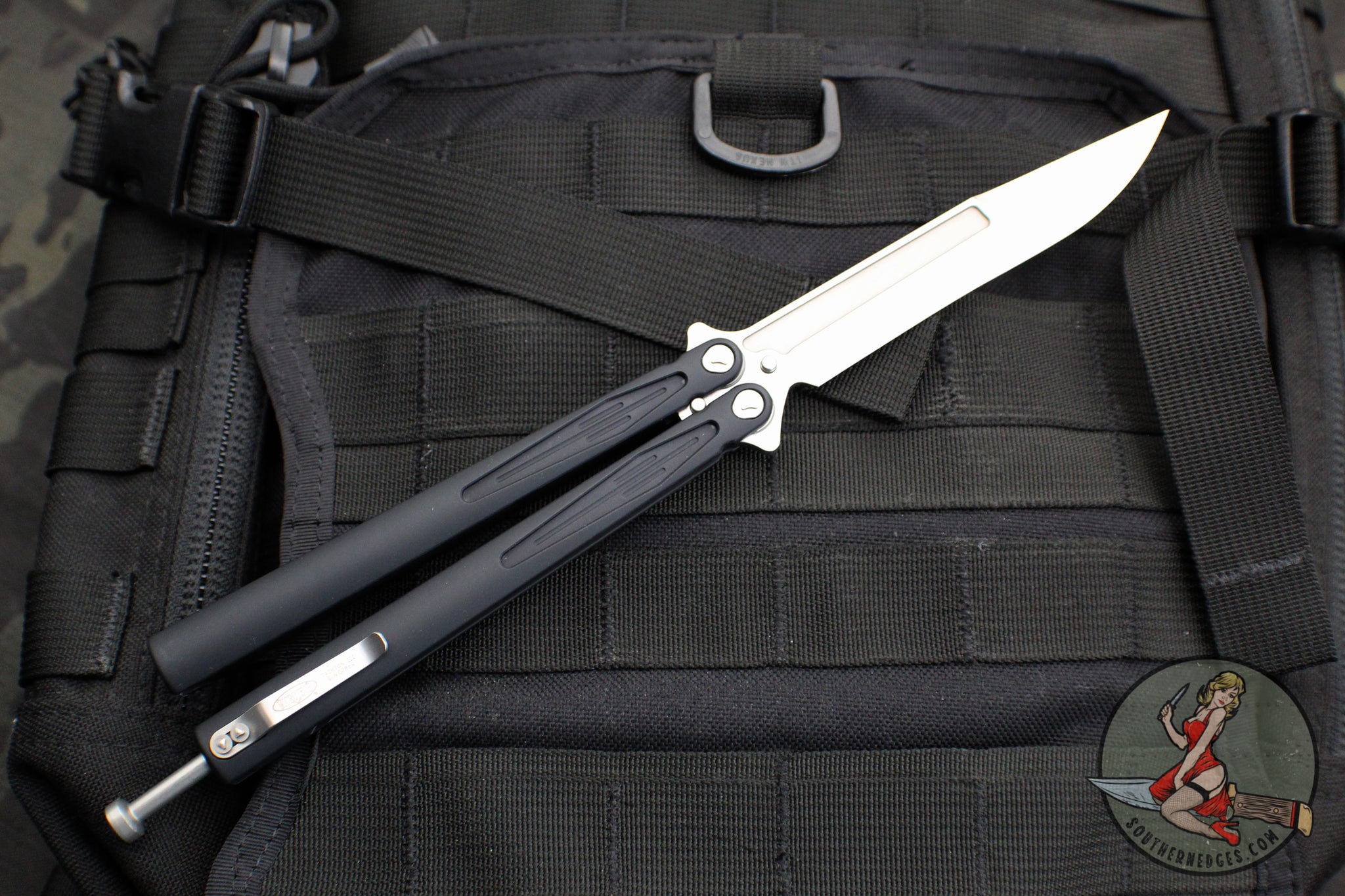 Microtech Tachyon III Butterfly Knife- Black- Stonewash Blade 173-10 ...