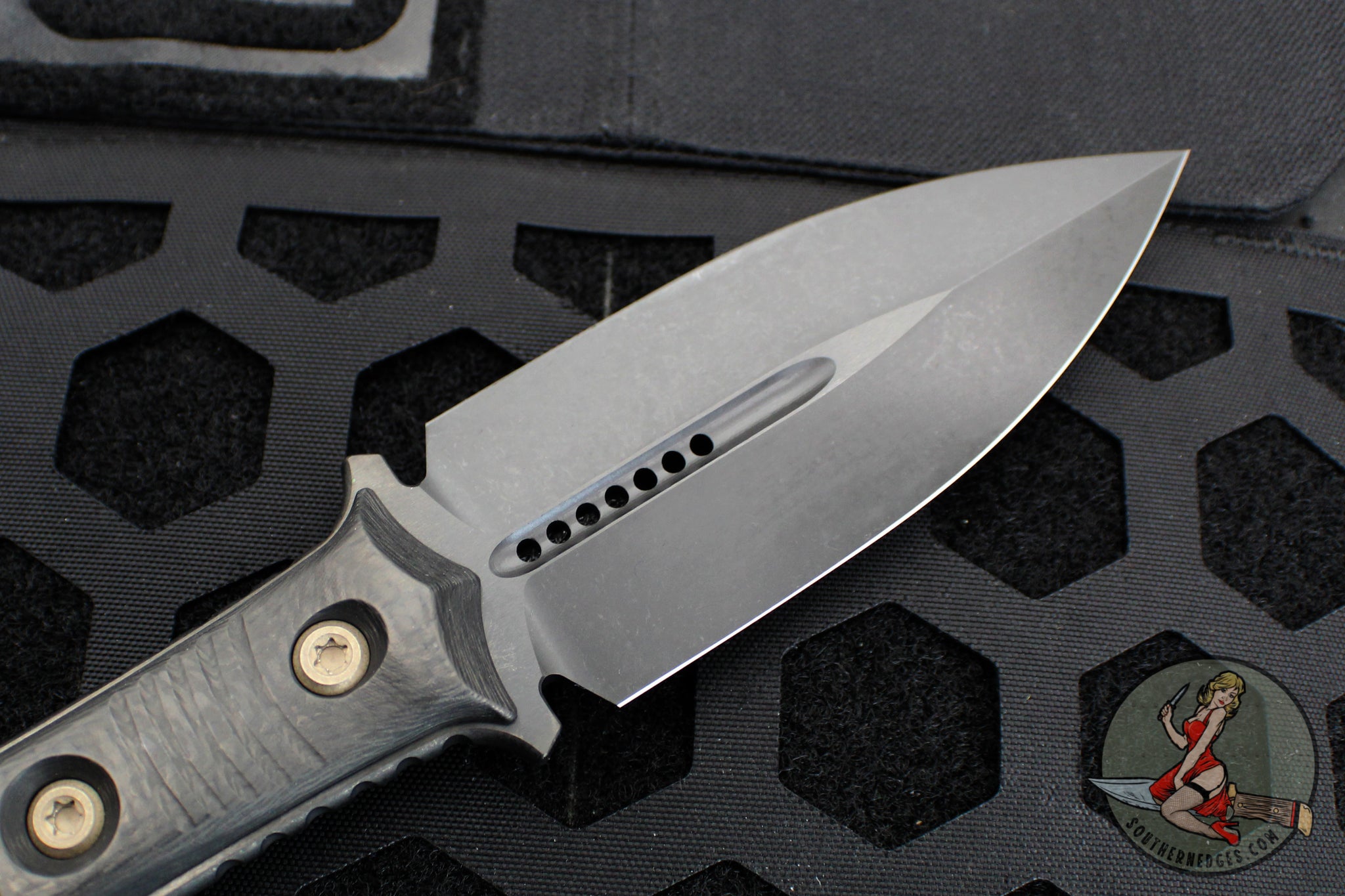 Microtech Borka SBD Fixed Blade Dagger- Double Edge- Carbon Fiber Hand ...