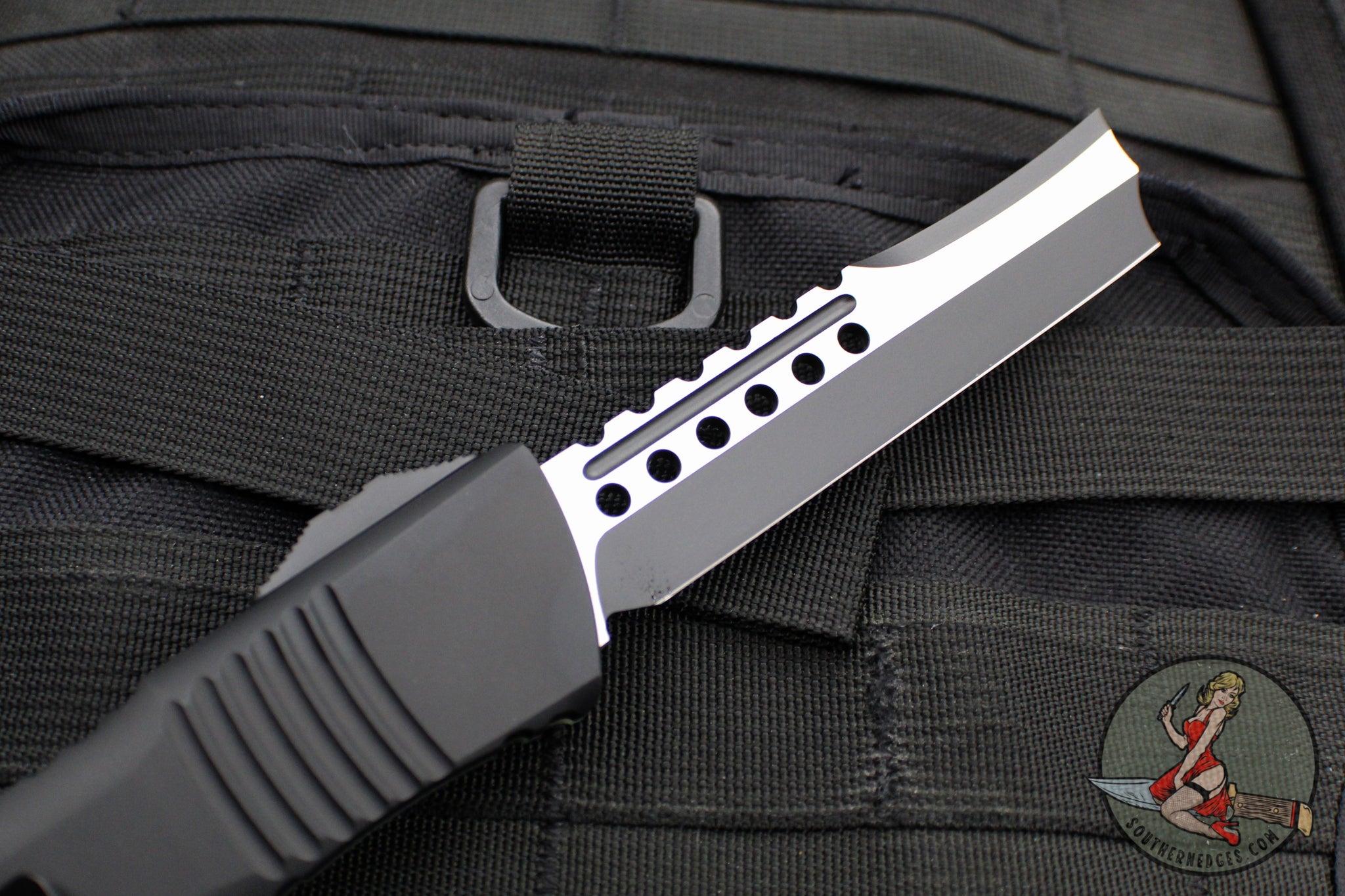 Microtech Combat Hellhound Razor OTF Knife- Jade Green G-10 Top- Black ...