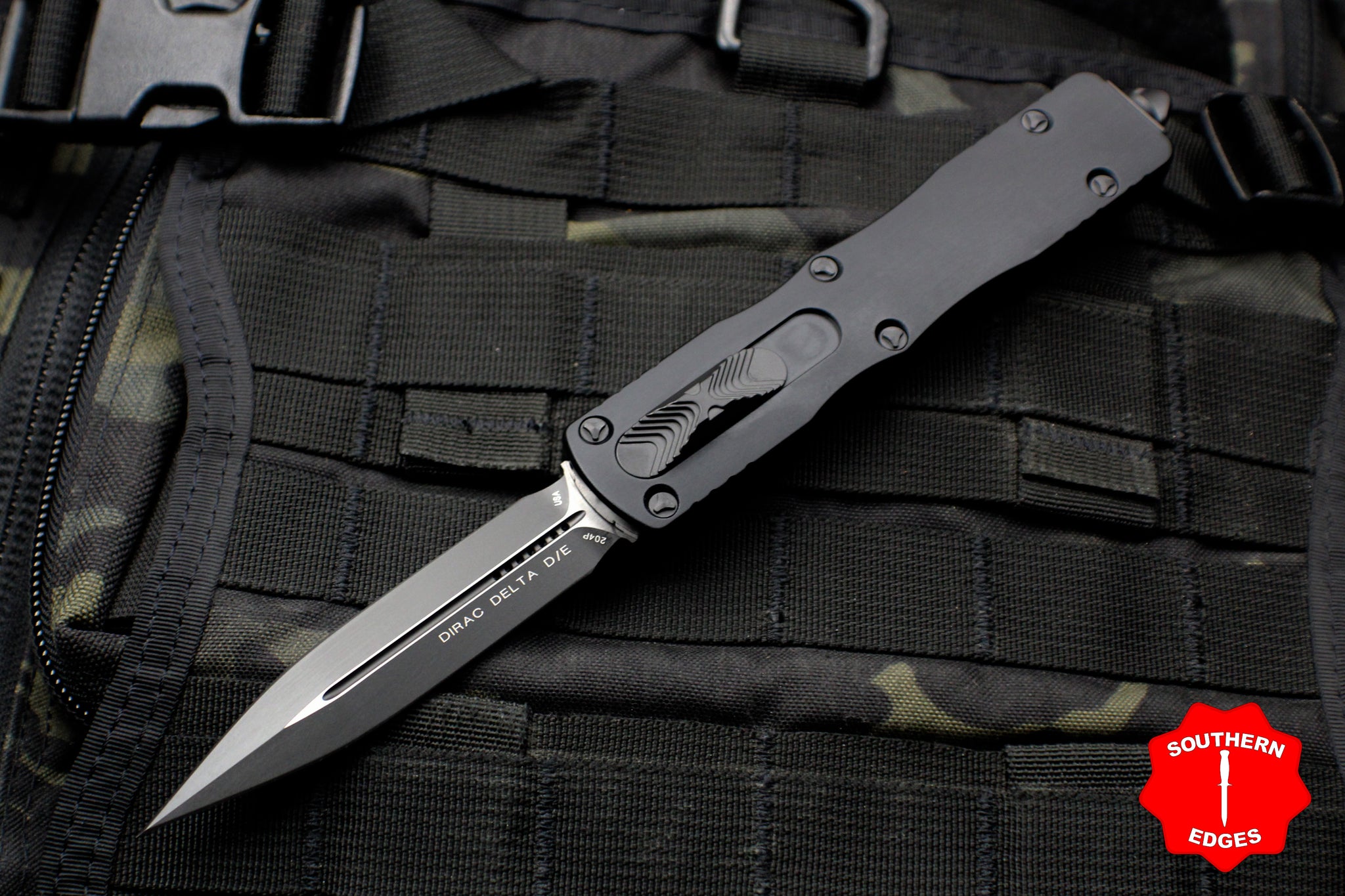 Microtech Dirac Delta OTF Knife- Double Edge- Tactical- Black Handle ...