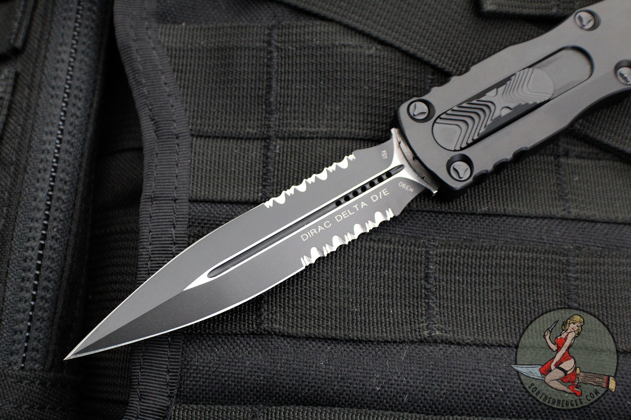 Microtech Dirac Delta OTF Knife- Double Edge- Tactical- Black Handle ...
