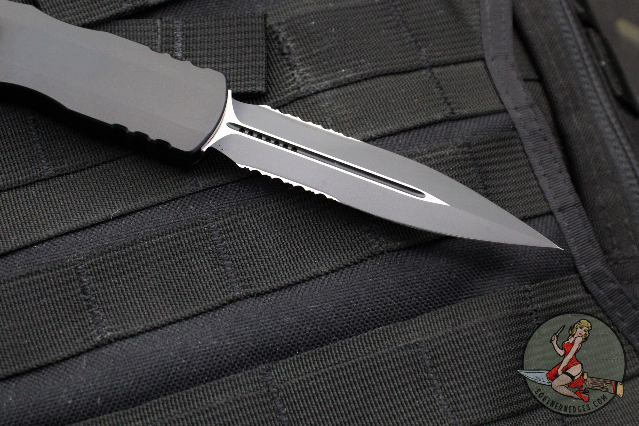 Microtech Dirac Delta OTF Knife- Double Edge- Tactical- Black Handle ...
