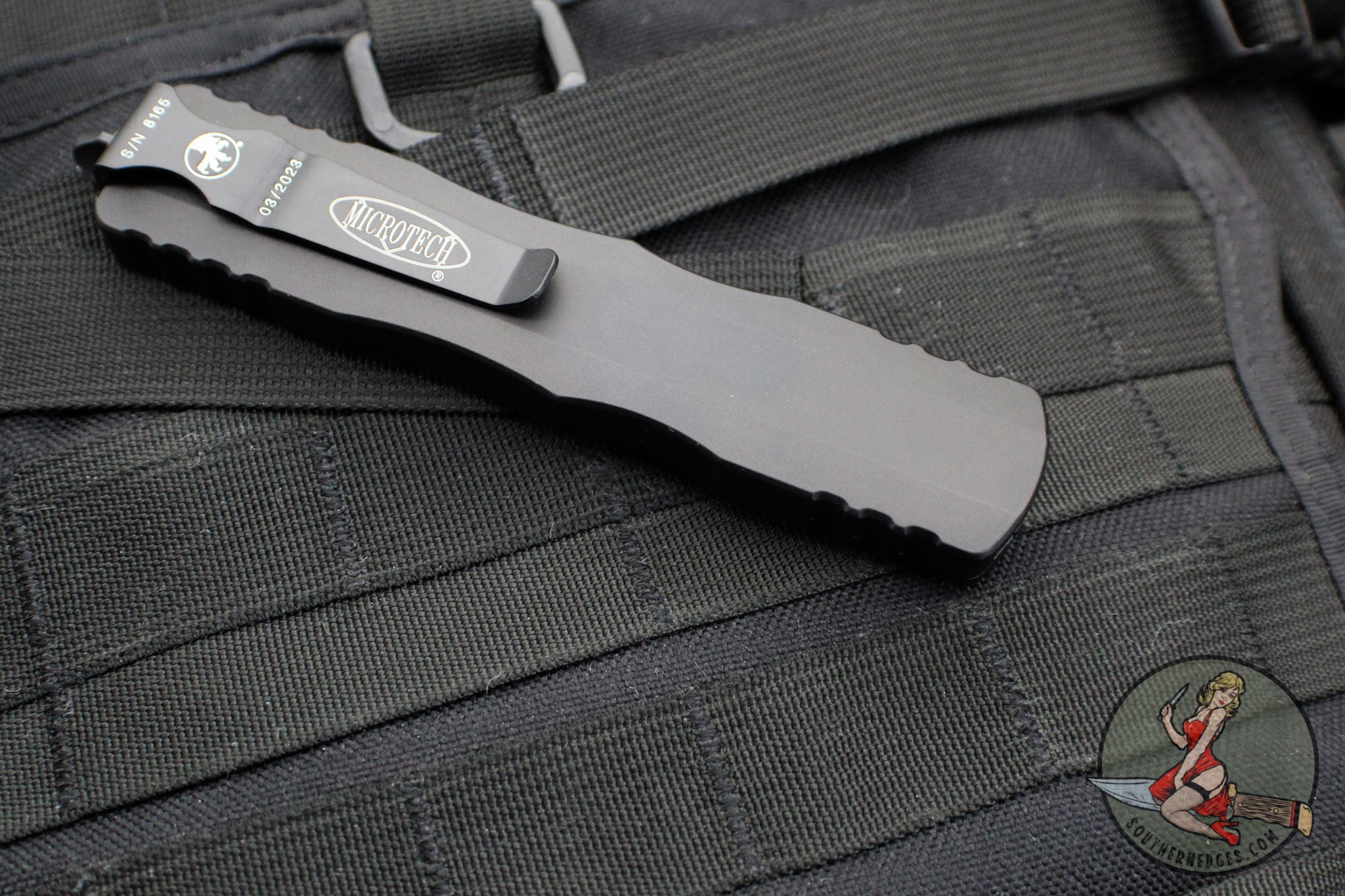 Microtech Dirac Delta OTF Knife- Double Edge- Tactical- Black Handle ...