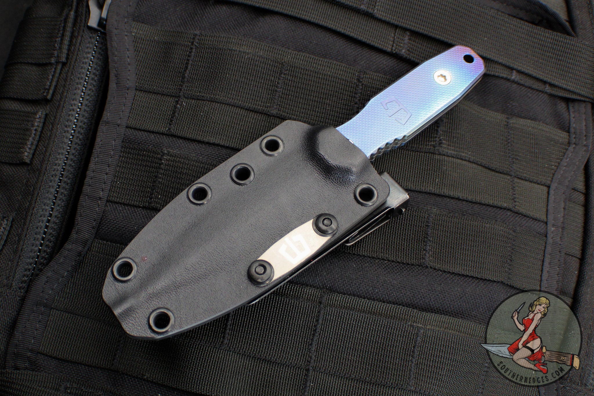Blackside Customs Phase 7- Double Edge Dagger - Black Boomerang Damasc ...
